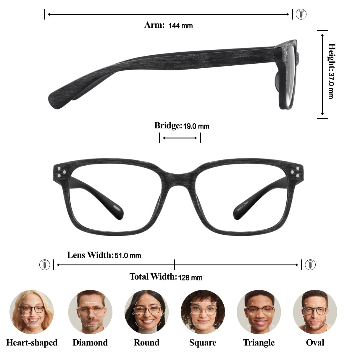 Zenni Blue Light Blocking Glasses for Women Men Basic Black Rectangle Frame Relieve Digital Screen Eye Strain TR90 Light Eyewear