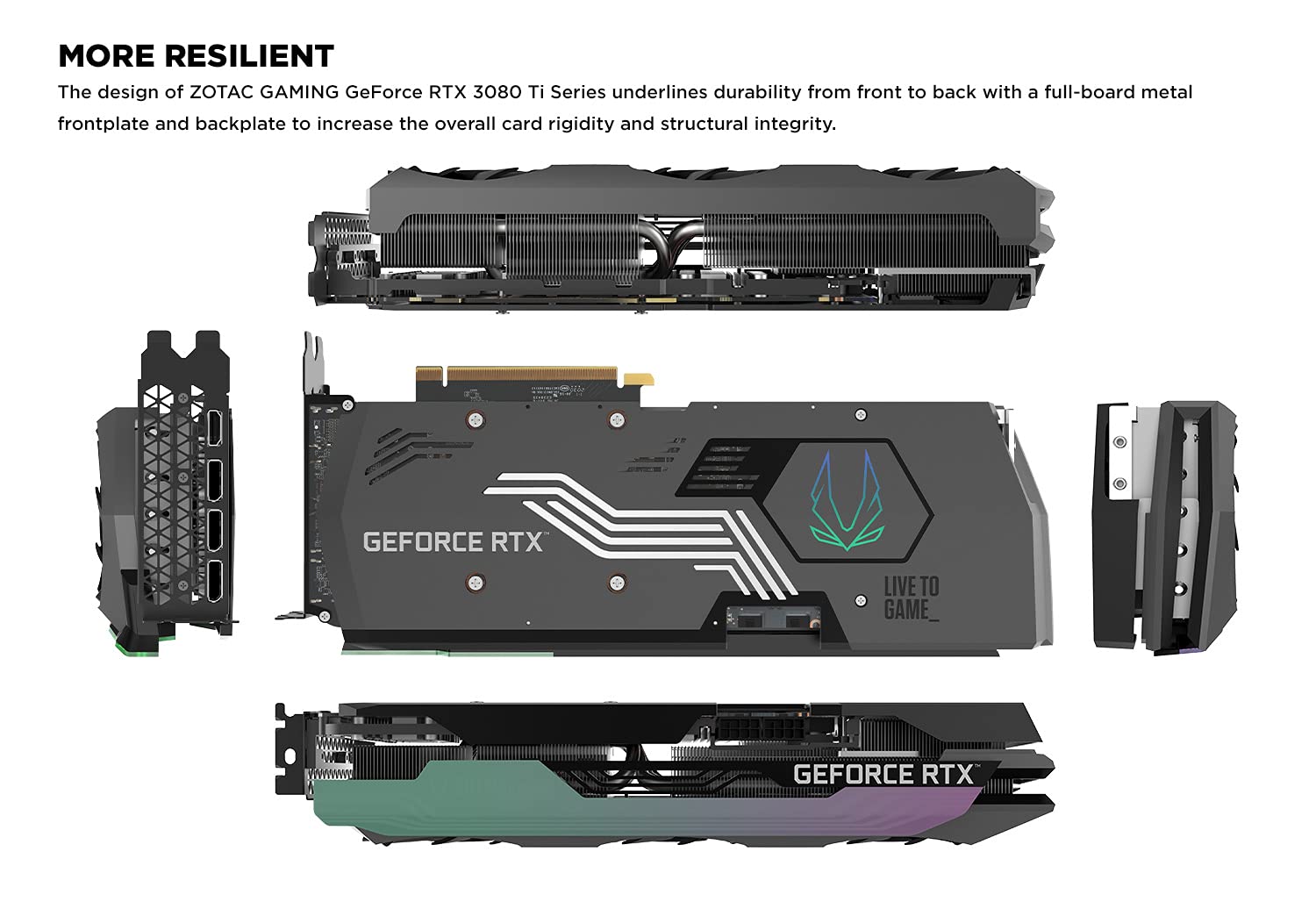 ZOTAC GAMING GeForce RTX™ 3080 Ti AMP Holo 12GB GDDR6X 384-bit 19 Gbps PCIE 4.0 Graphics Card, HoloBlack, IceStorm 2.0 Advanced Cooling, SPECTRA 2.0 RGB Lighting, ZT-A30810F