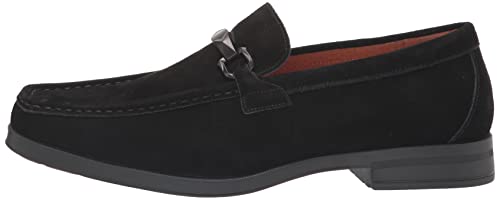 STACY ADAMS mens Paragon Slip on Loafer, Black Suede, 11.5 US