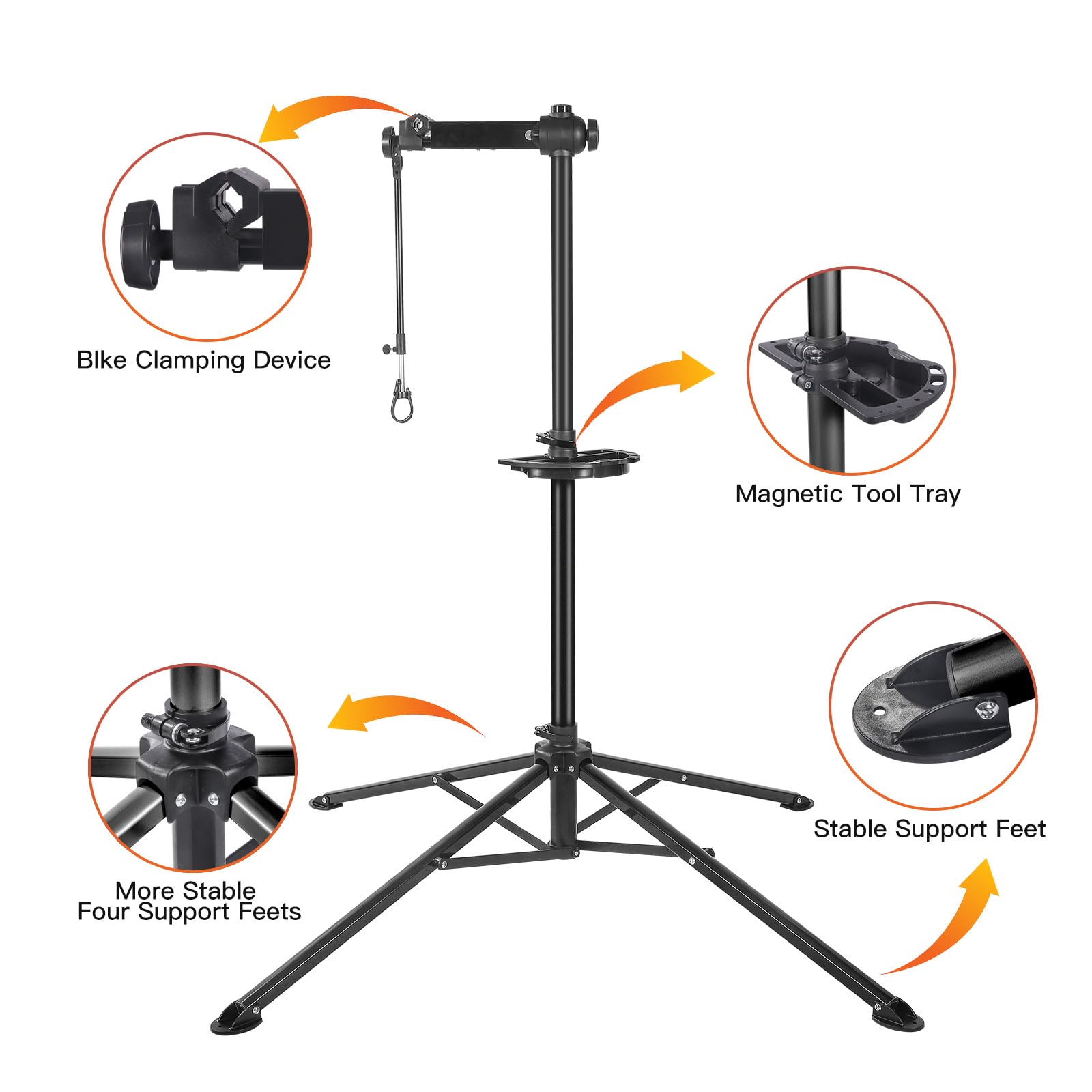 UNISKY Bike Repair Stand for Maintenance Height Adjustable Rack with Quick Release Bicycle Mechanics Maintenance Workstand