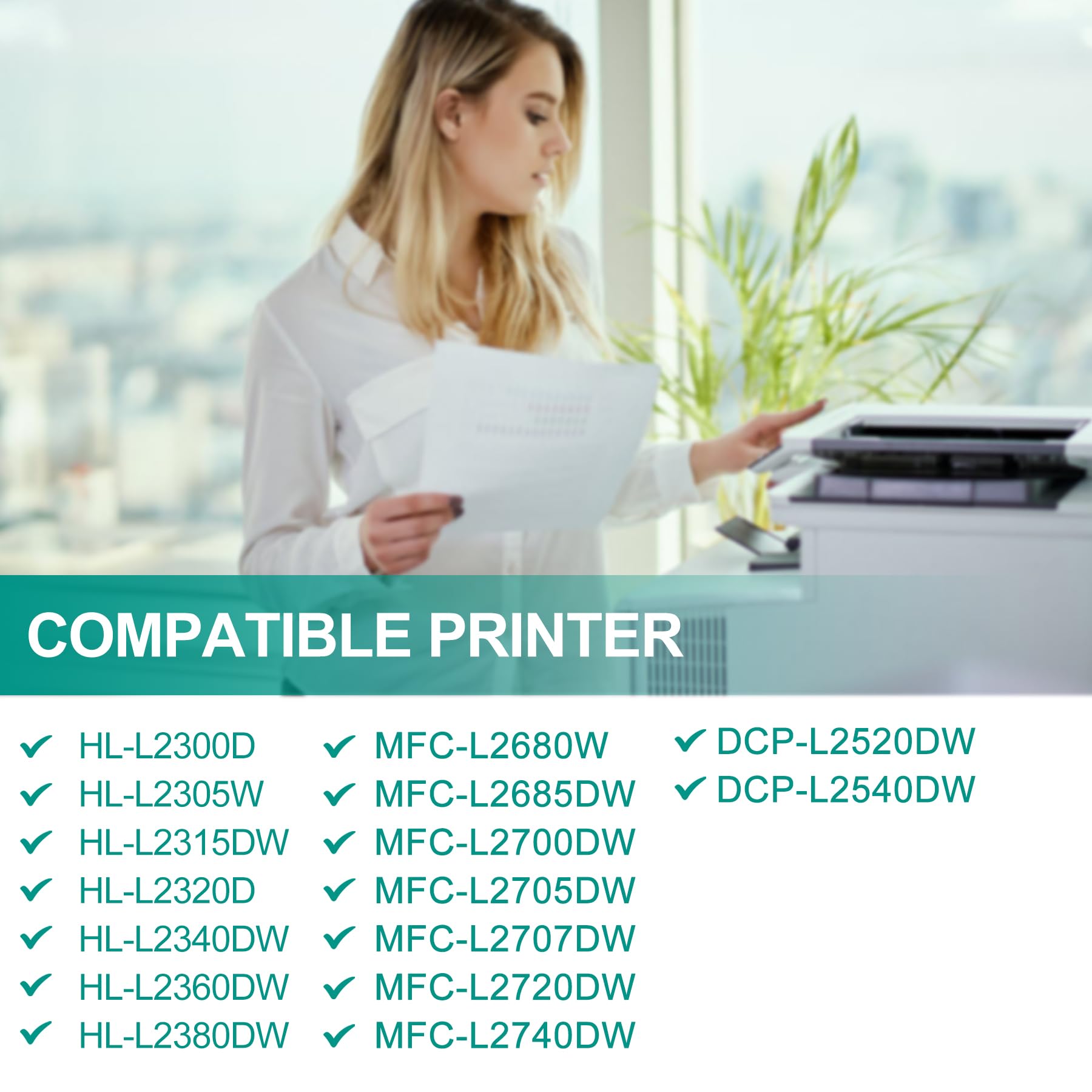 TN660 Toner & DR630 Drum: Compatible TN-660 Toner & DR-630 Drum Replacement for Brother HL-L2380DW HL-L2300D HL-L2340DW MFC-L2740DW MFC-L2700DW MFC-L2720DW DCP-L2540DW Printer(Black, 3 Pack)