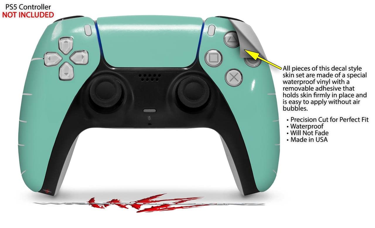 WraptorSkinz Skin Wrap compatible with Sony PS5 DualSense Controller Solids Collection Seafoam Green (CONTROLLER NOT INCLUDED)