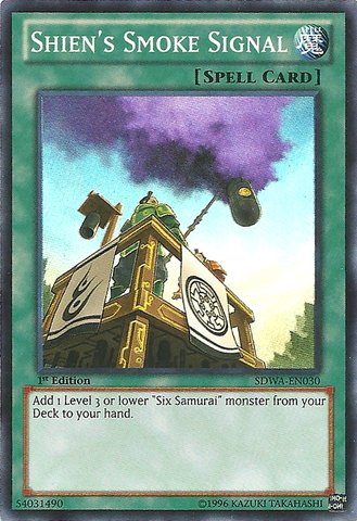 Yu-Gi-Oh! - Shien's Smoke Signal (SDWA-EN030) - Structure Deck: Samurai Warlords - 1st Edition - Super Rare