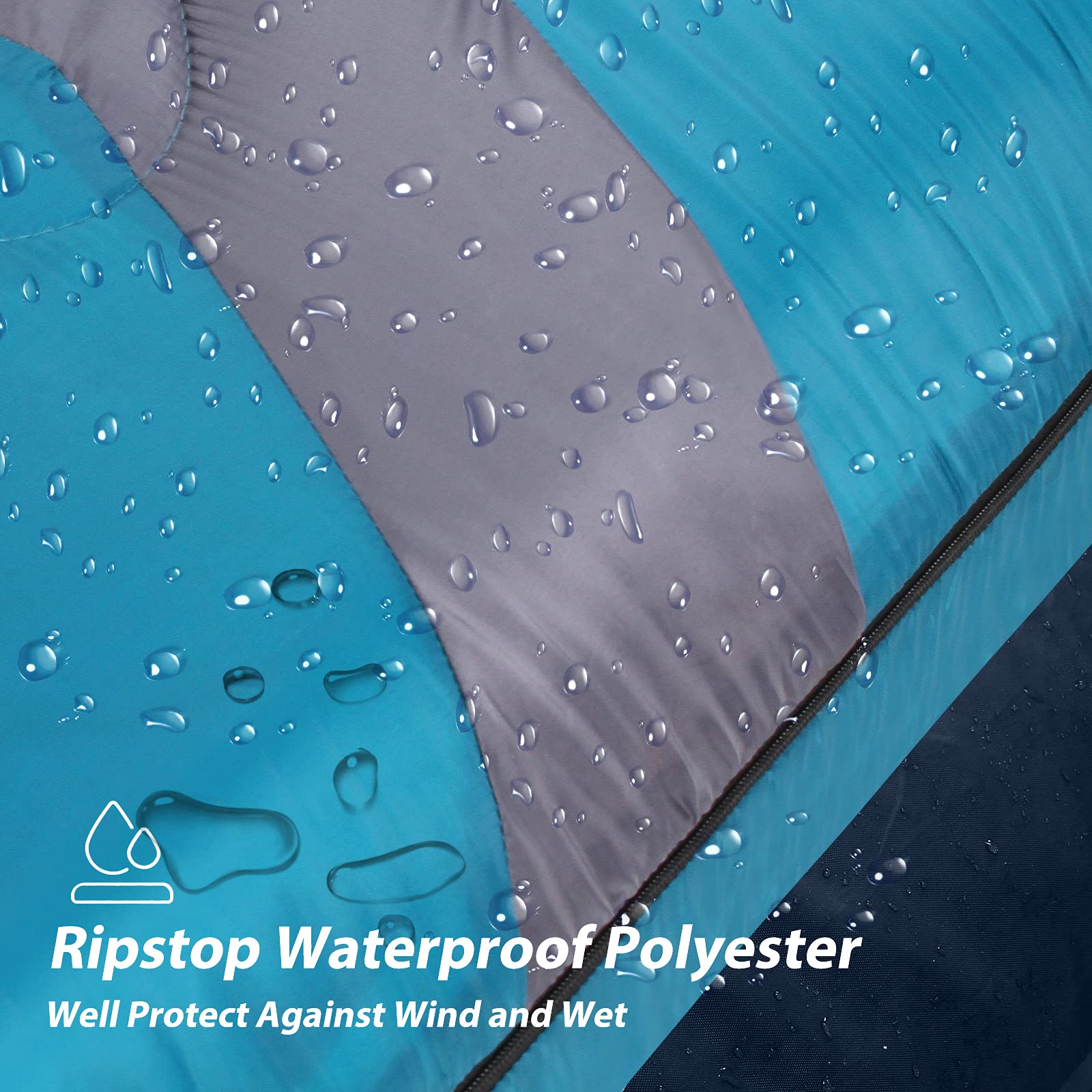 URPRO 1.6kg Sleeping Bag 3-4 Seasons Warm Cold Weather Lightweight, Portable, Waterproof Sleeping Bag with Compression Sack for Adults & Kids - Indoor & Outdoor: Camping, Backpacking, Hiking (Blue)