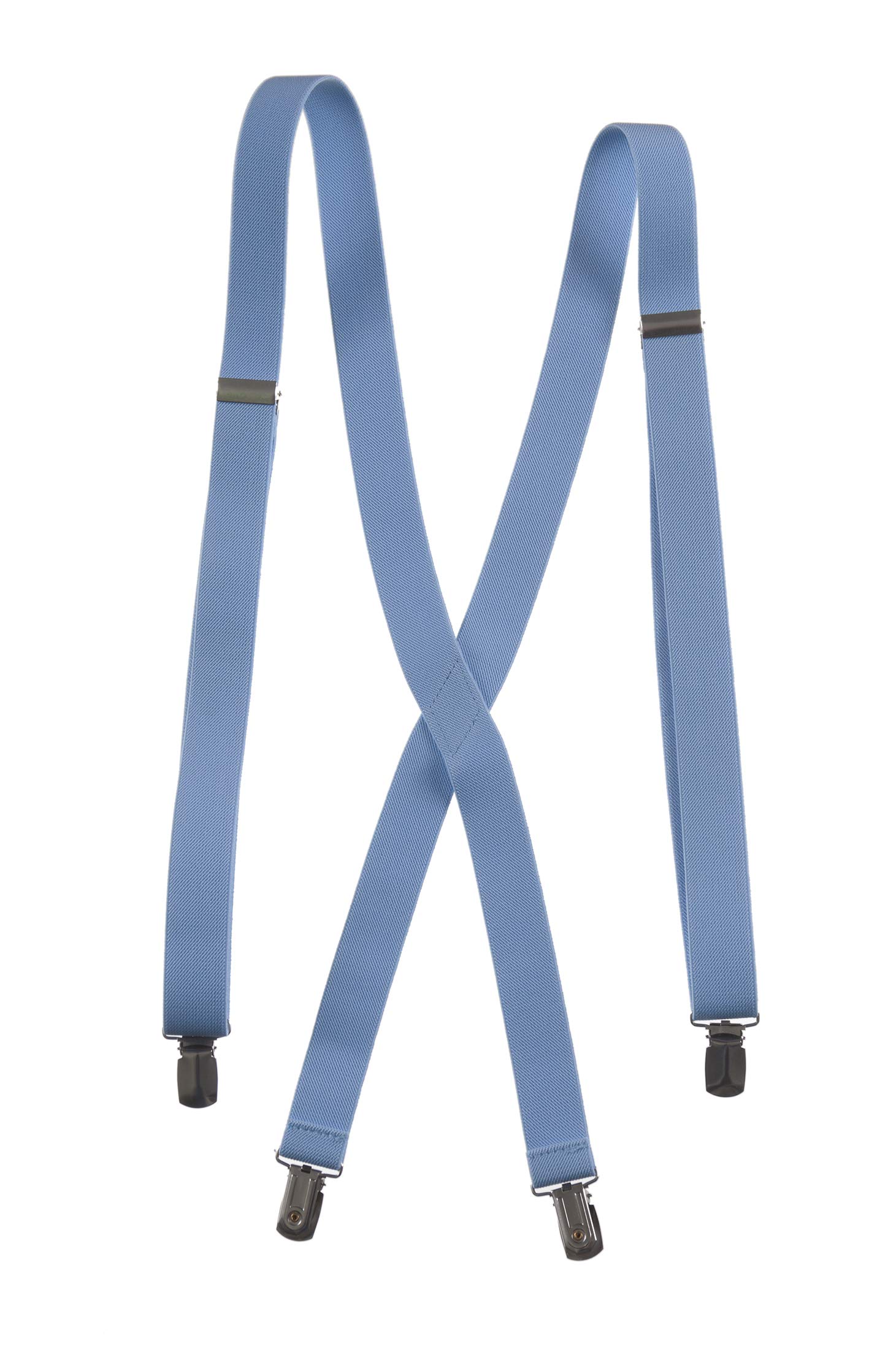 Tuxgear Mens Bow Tie and Suspender Set Combo, 48" Men's, Light Blue (48" Men's, Light Blue)