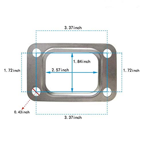 T3 Turbo Turbocharger Inlet Flange Manifold Gasket Stainless Steel T3/T4 Precision PTE Garrett