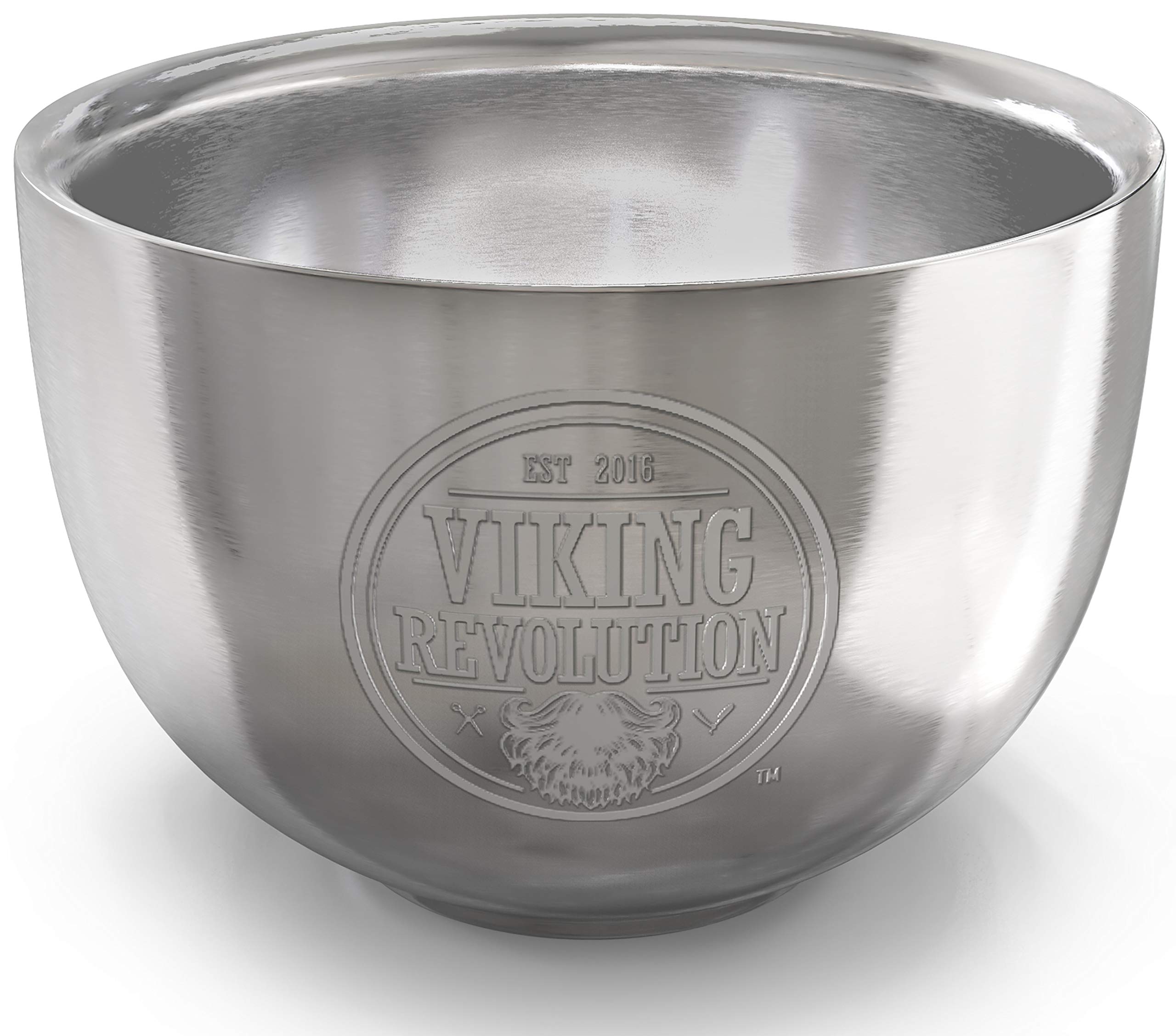 Viking Revolution Stainless Steel Shaving Soap Bowl- Shaving Mug for Shave Cream & Soap- Double Layer, Unbreakable Shaving Cup for Wet Shave