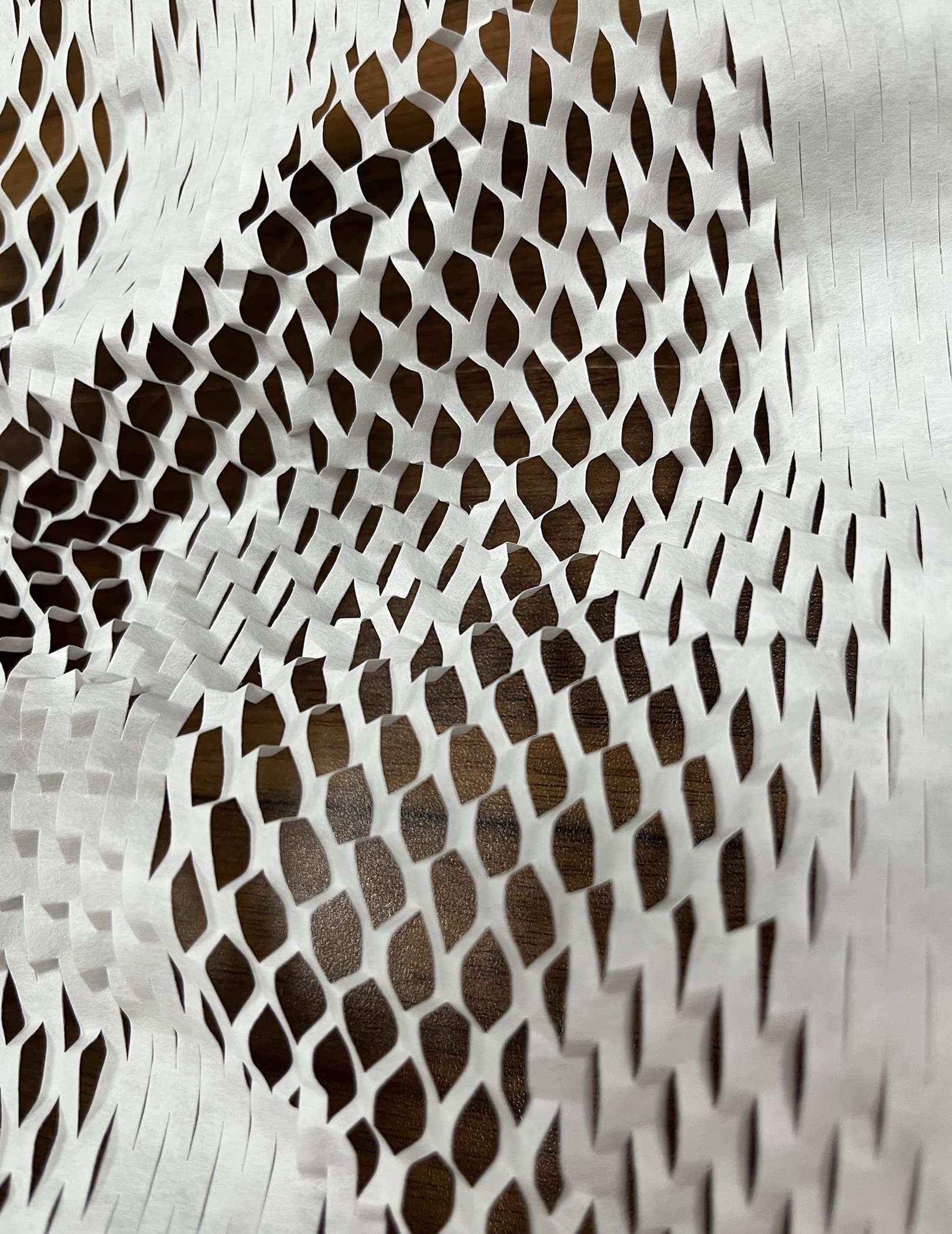 White Honeycomb Packing Paper Wrap 15" * 164ft Recycled Cushion Wrapping Roll, Sustainable Alternative to Bubble Cushioning Wrap Packing, for Moving Supplies or Shipping, Packing Roll