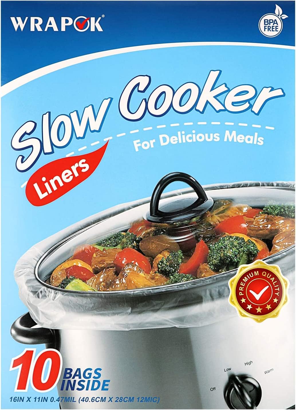 Slow Cooker Liners, Small Sizes Disposable Cooking Bag, Easy to Clean Plastic Bag,BPA Free fit 1-3 Quarts (1)