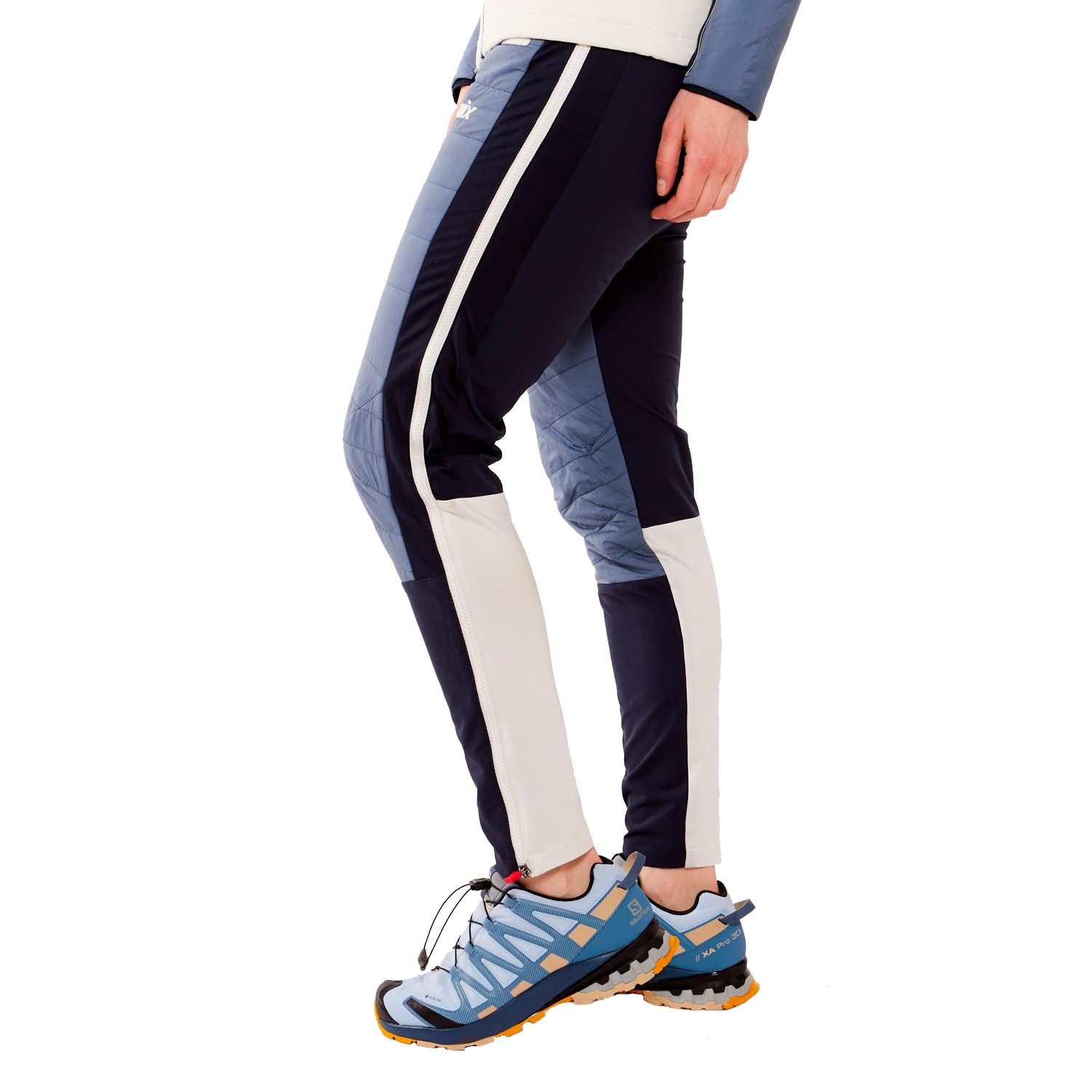 Swix Women's Horizon Ventilated Windproof Water-Resistant Insulated Winter Training Pants, Blue Sea, Large