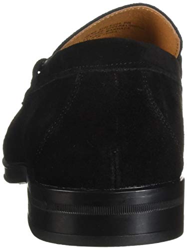 Stacy Adams Men's Neville Moc-Toe Slip-On Penny Loafer, Black Suede, 10 M US