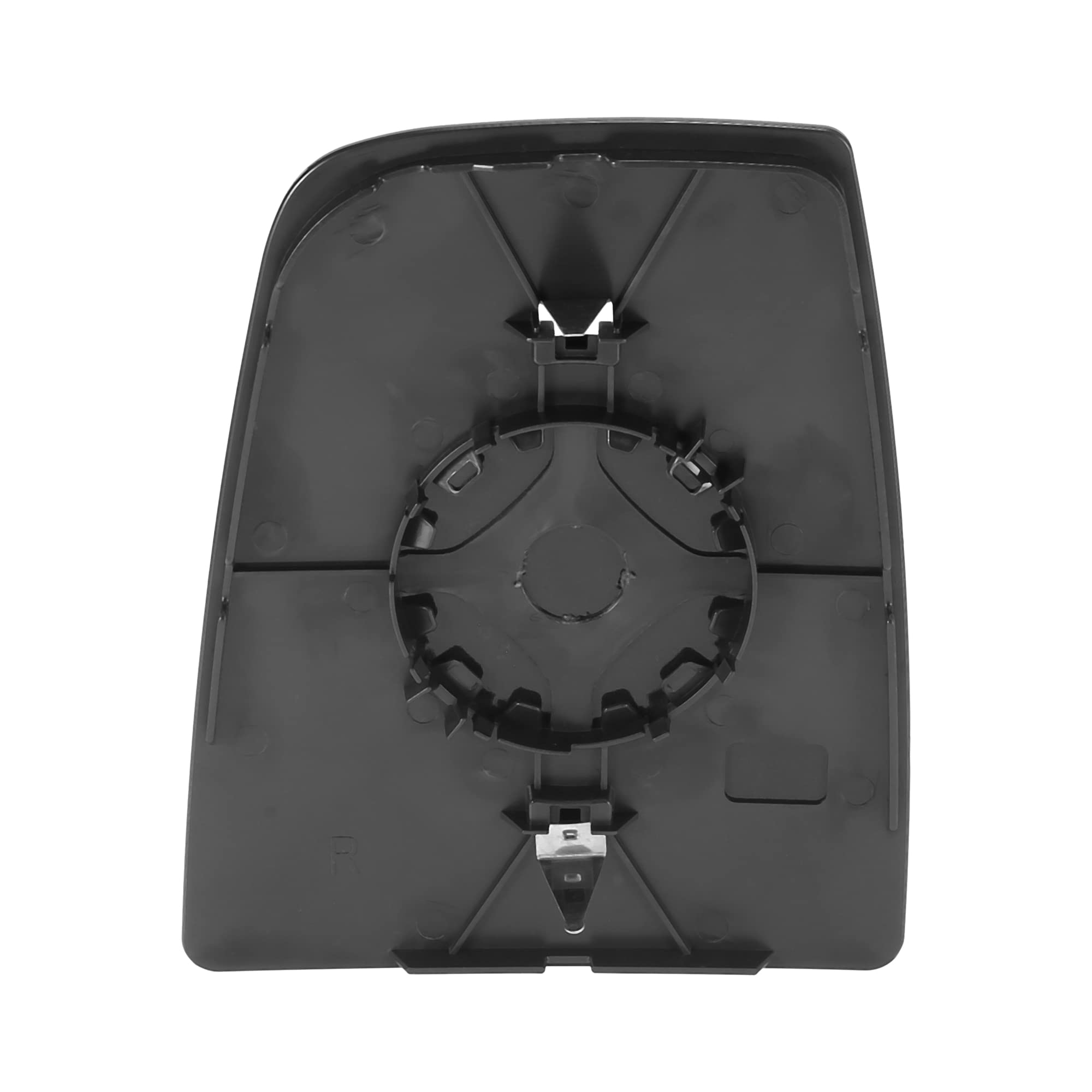 X AUTOHAUX Car Rearview Upper Right Passenger Side Non-Heated Mirror Glass Replacement with Plate for Ford Transit 150 250 350 2015-Onward