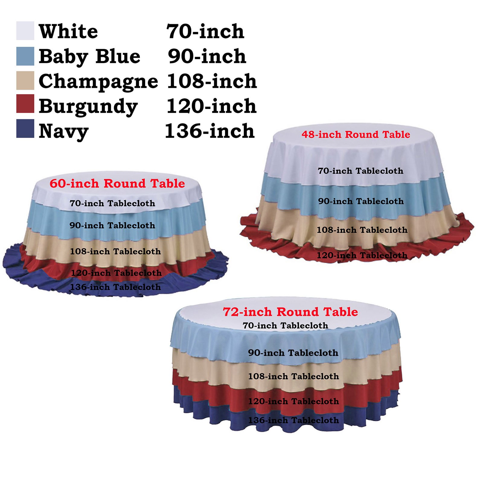 Tableclothsfactory 132" Wholesale Premium Table Cover Sparkly Sequin Round Tablecloth for Wedding Banquet Party Home Decor - Royal Blue