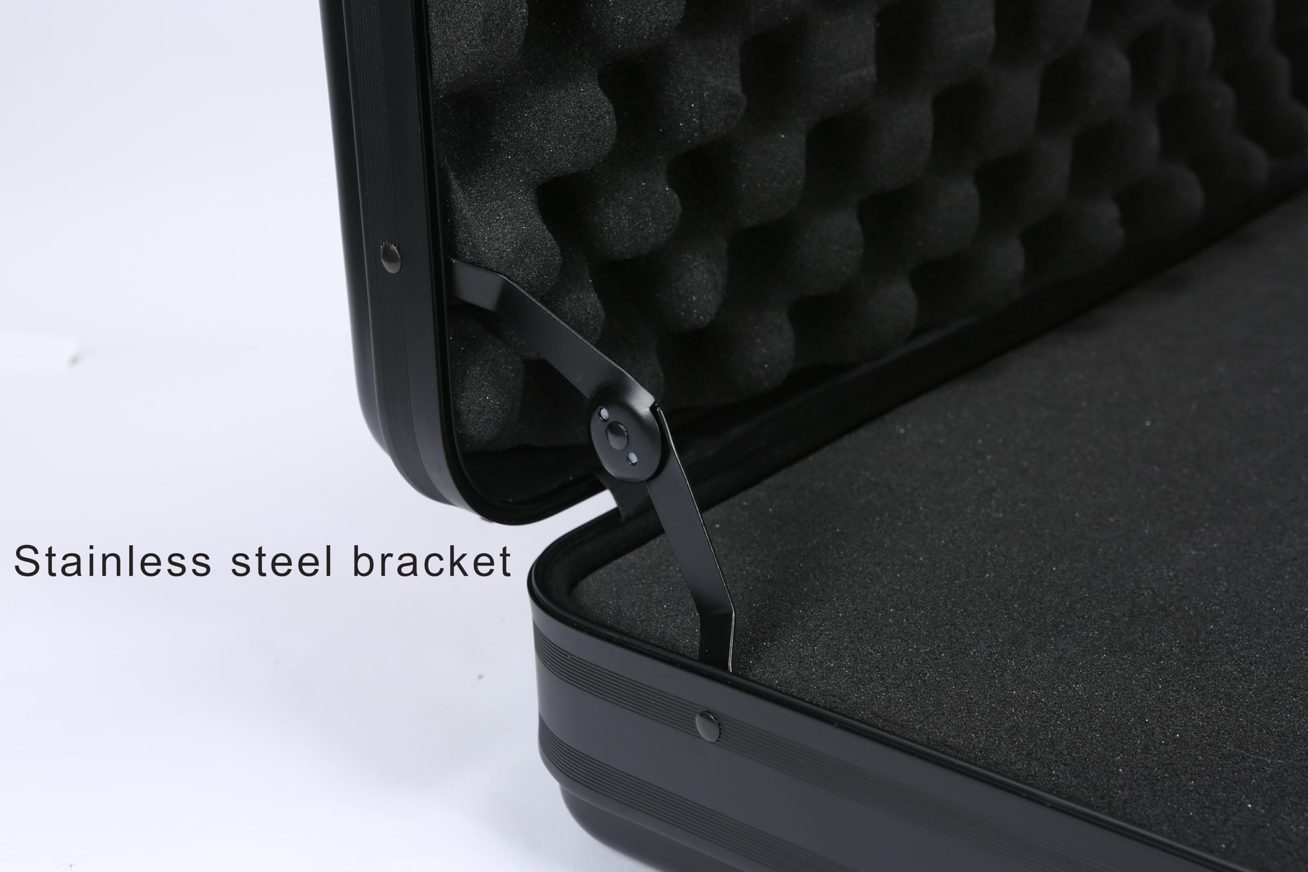 urecimy Large metal briefcase 18.1X13.8X6.1 Inch Aluminum Case Combination Lock Black Suitcase for Valuables UAV/Gun Cases Display Box Super Big Size with Sponge
