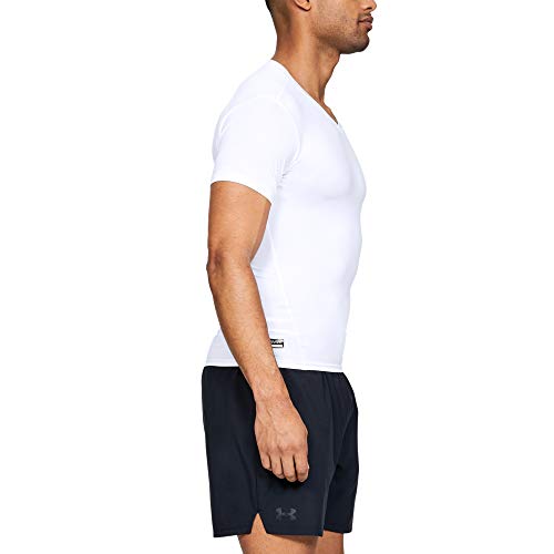 Under Armour Men's Tactical HeatGear Compression V-Neck T-Shirt LG White