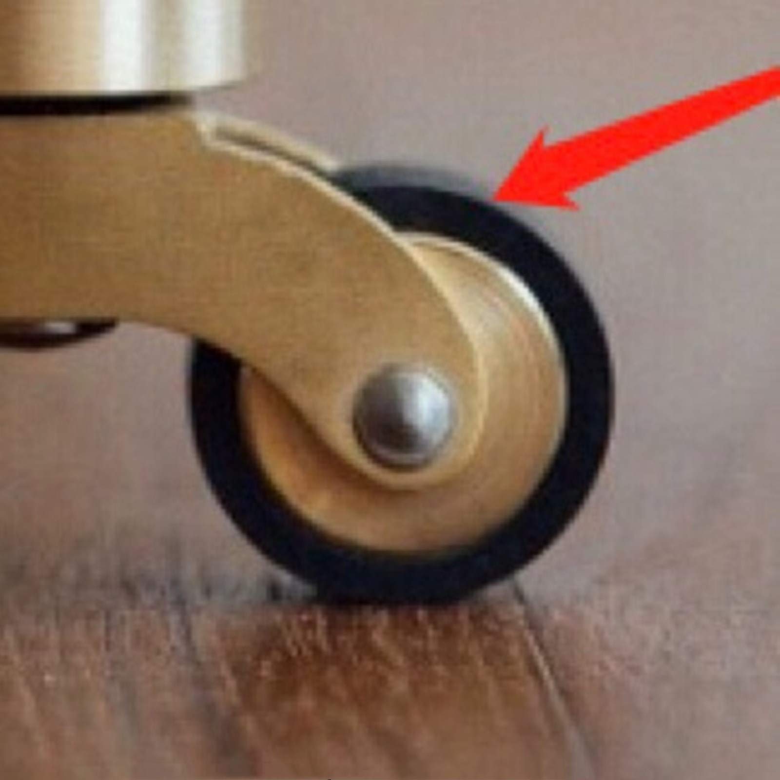 Wheel Plate Casters Solid Brass Caster Wheel Antique Style casters,Moving Caster Wheels,360° Swivel Caster,Vintage Rubber Castors for Furniture,Screw Style Fitting,150kg Load Capacity,4 Pcs