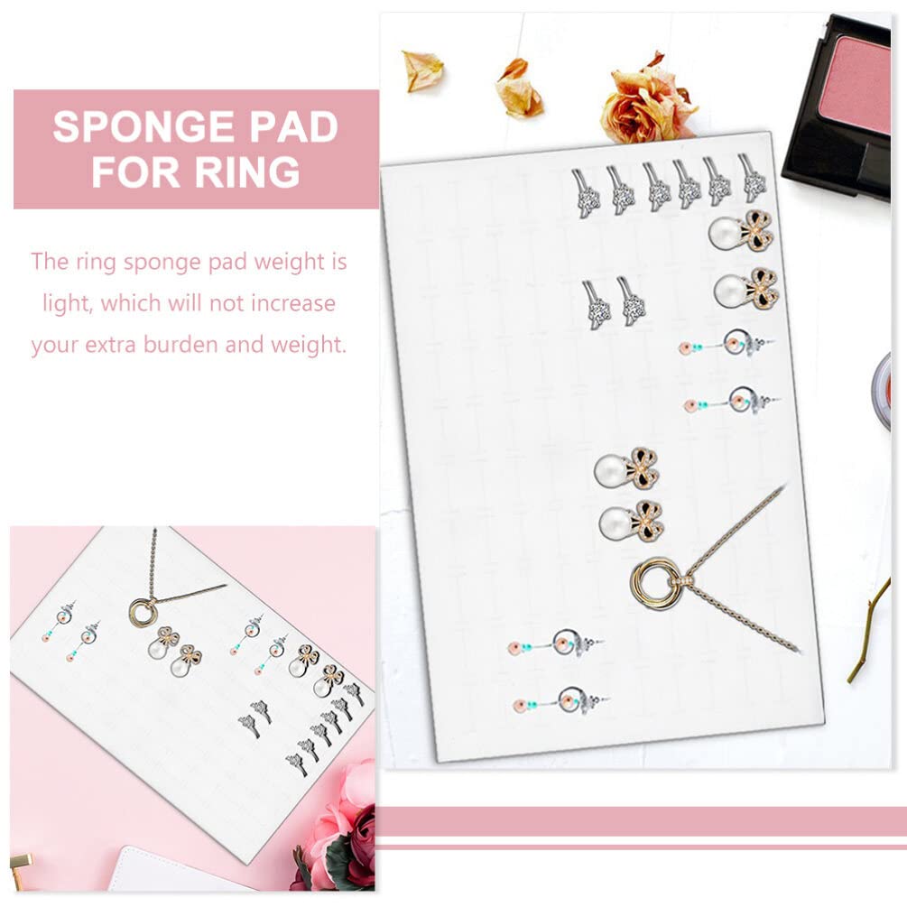 Zerodeko 10pcs Jewelry Box Pad Sponge Tray Sponge Insert Trays Earring Display Pad Jewelry Display Pad Earrings A Necklace Trinket Tray Ring Display Sponge Mat Ear Stud Holder