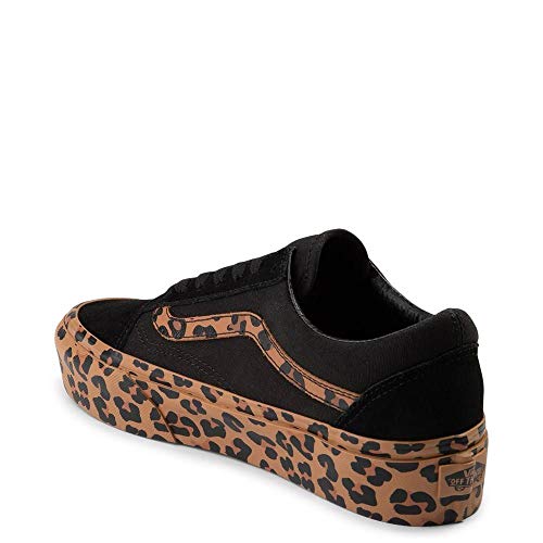 Vans Unisex Authentic Skate Shoe Sneaker (7.5 Women/6 Men, Black/Leopard 7434)