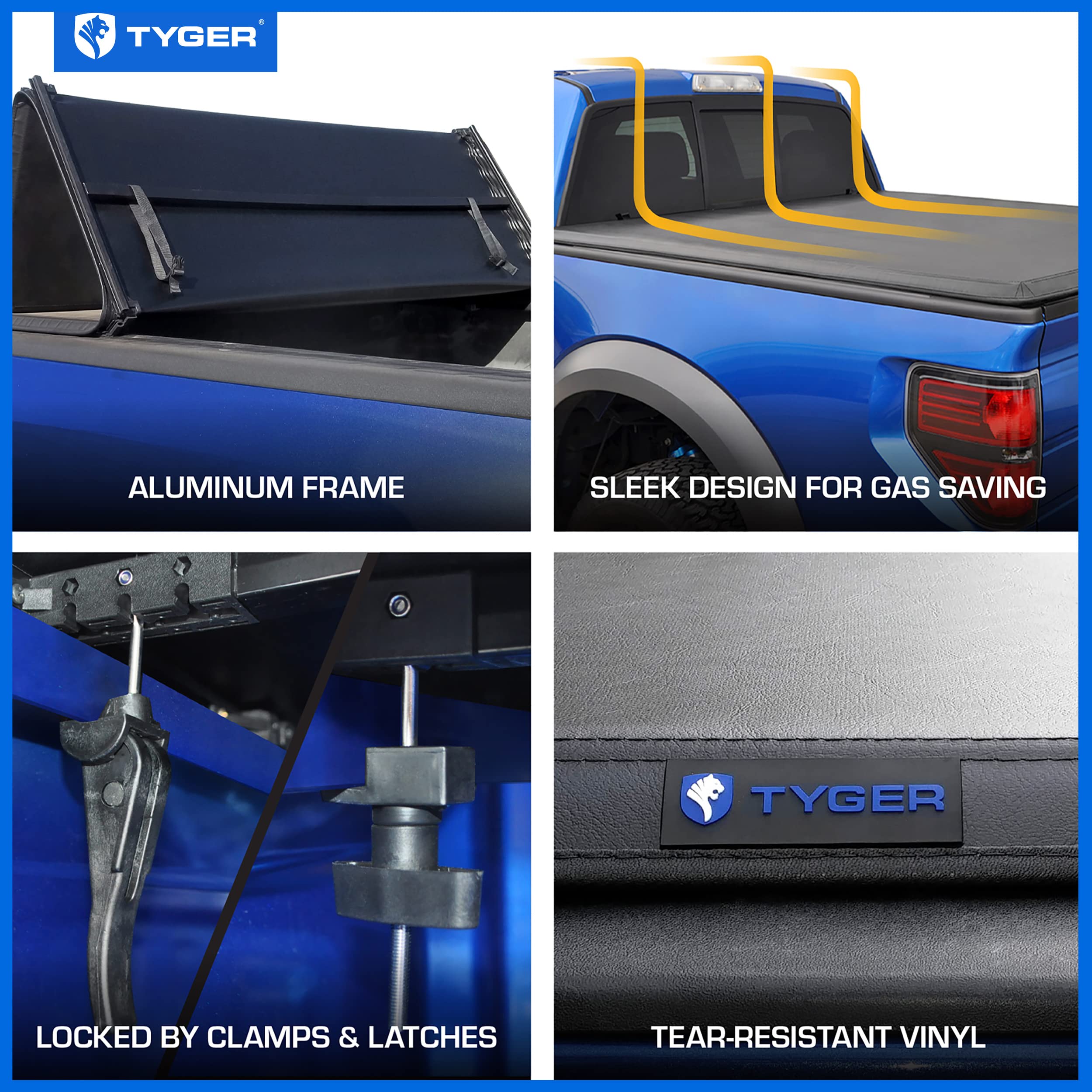 Tyger Auto T3 Soft Tri-fold Truck Bed Tonneau Cover Compatible with 2009-2014 Ford F-150 | Fleetside 5.5' (67") Bed | TG-BC3F1019