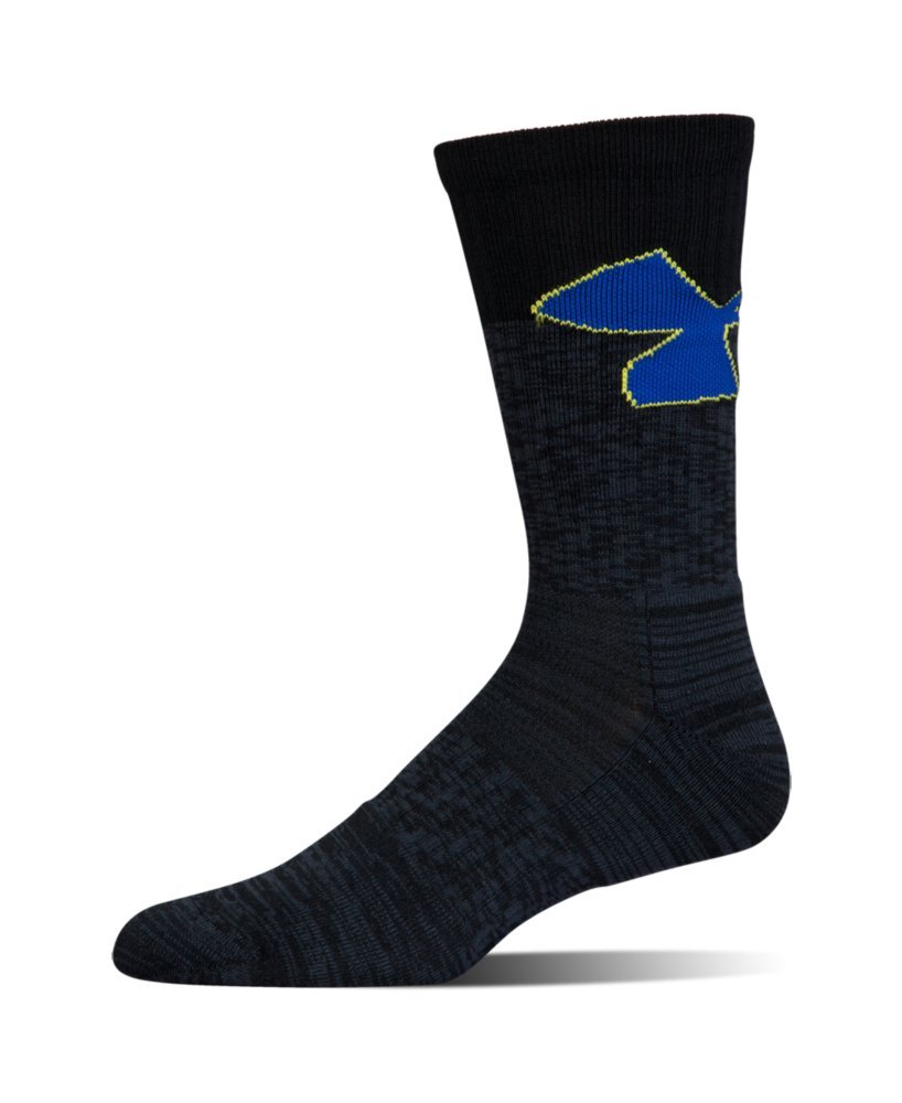 Under Armour Men's Phenom Curry Crew Socks, 3-Pairs, Blue, Large