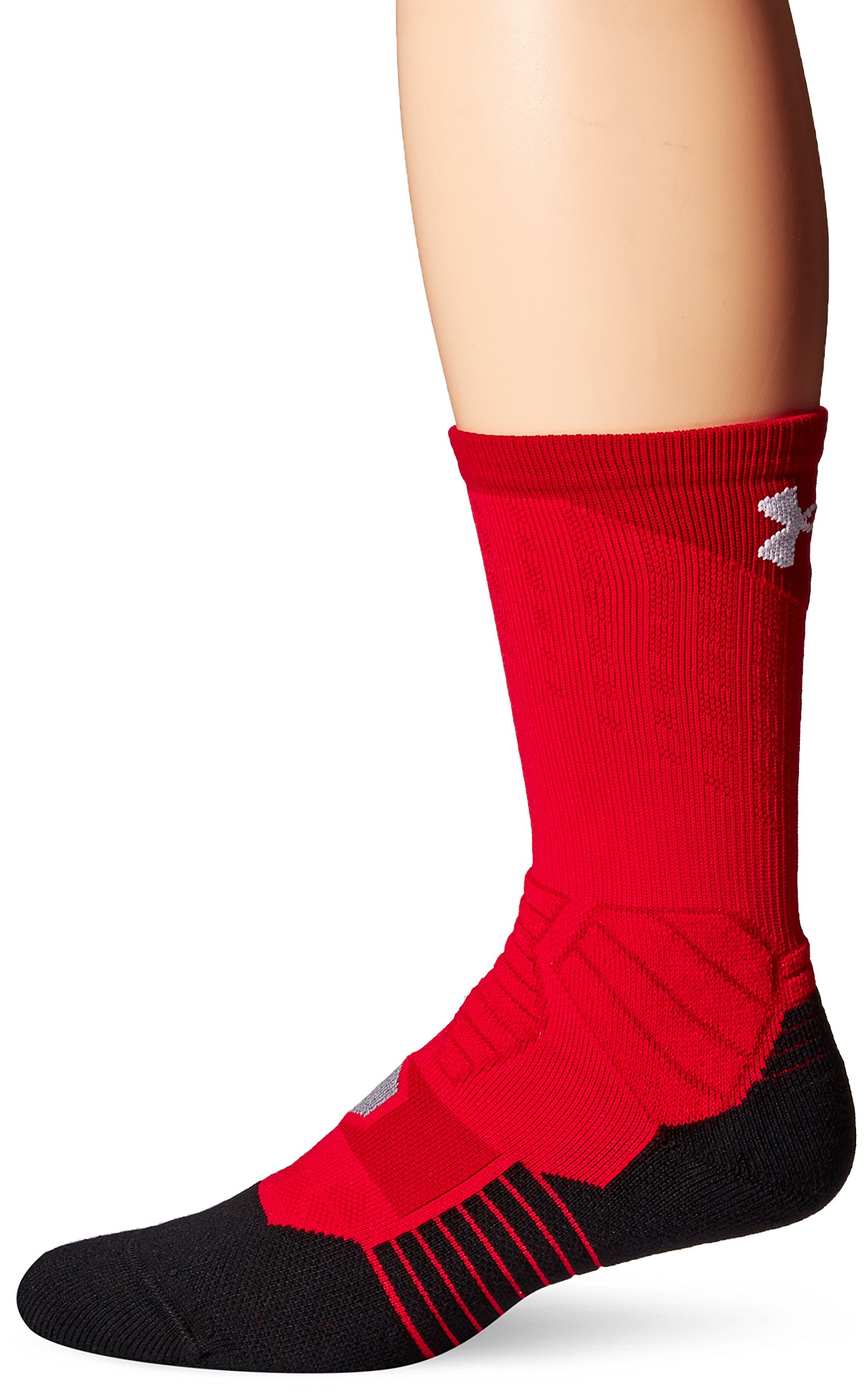 Under Armour Men's UA Basketball Drive Crew Socks LG Red