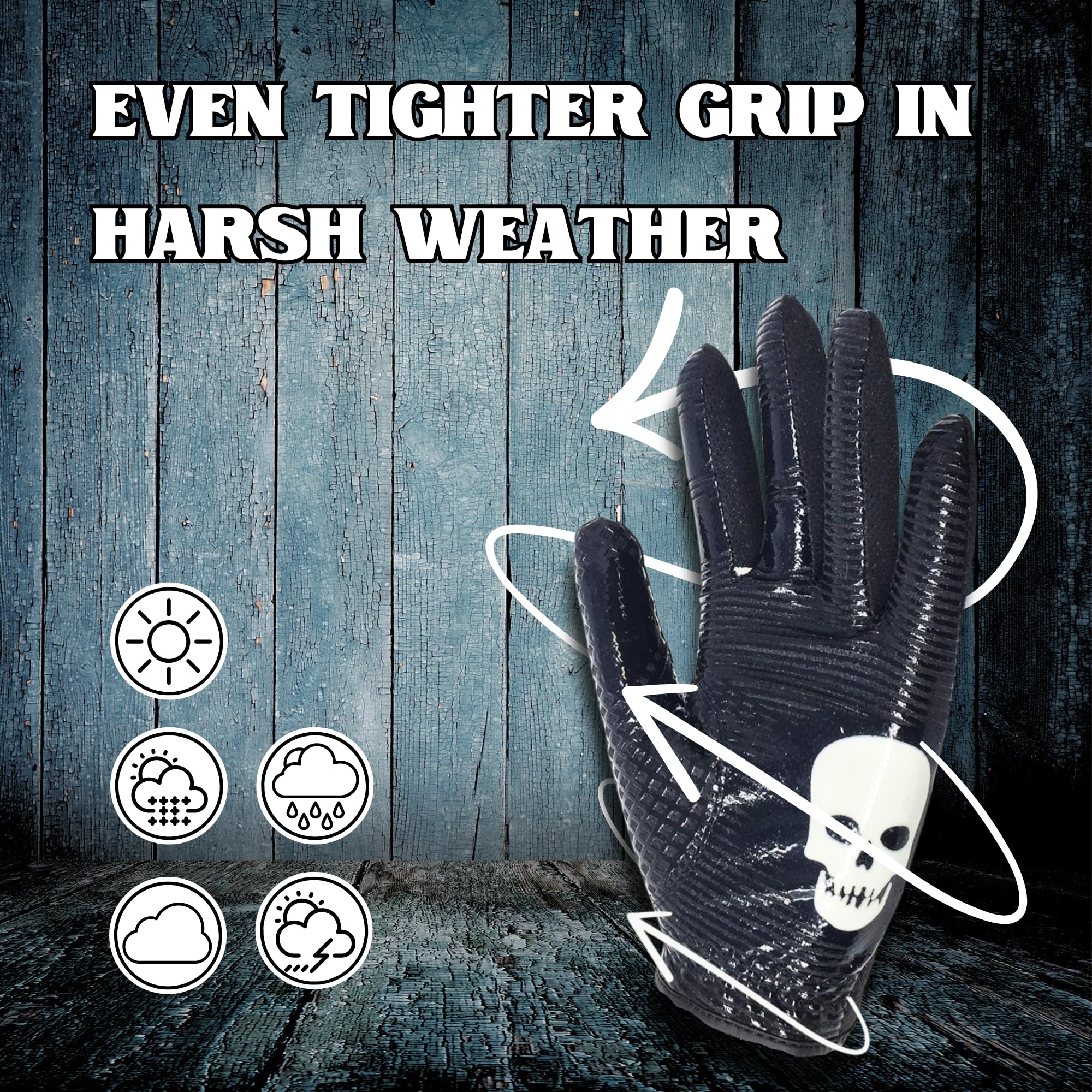 XEIRPRO Skeleton Death Grip Golf Gloves for Men β Funny Golf Gloves for Men β Cool & Tacky Golf Glove 2 Pack β Perfect for Summer & Fall Golfing (Black, XX-Large, Right)