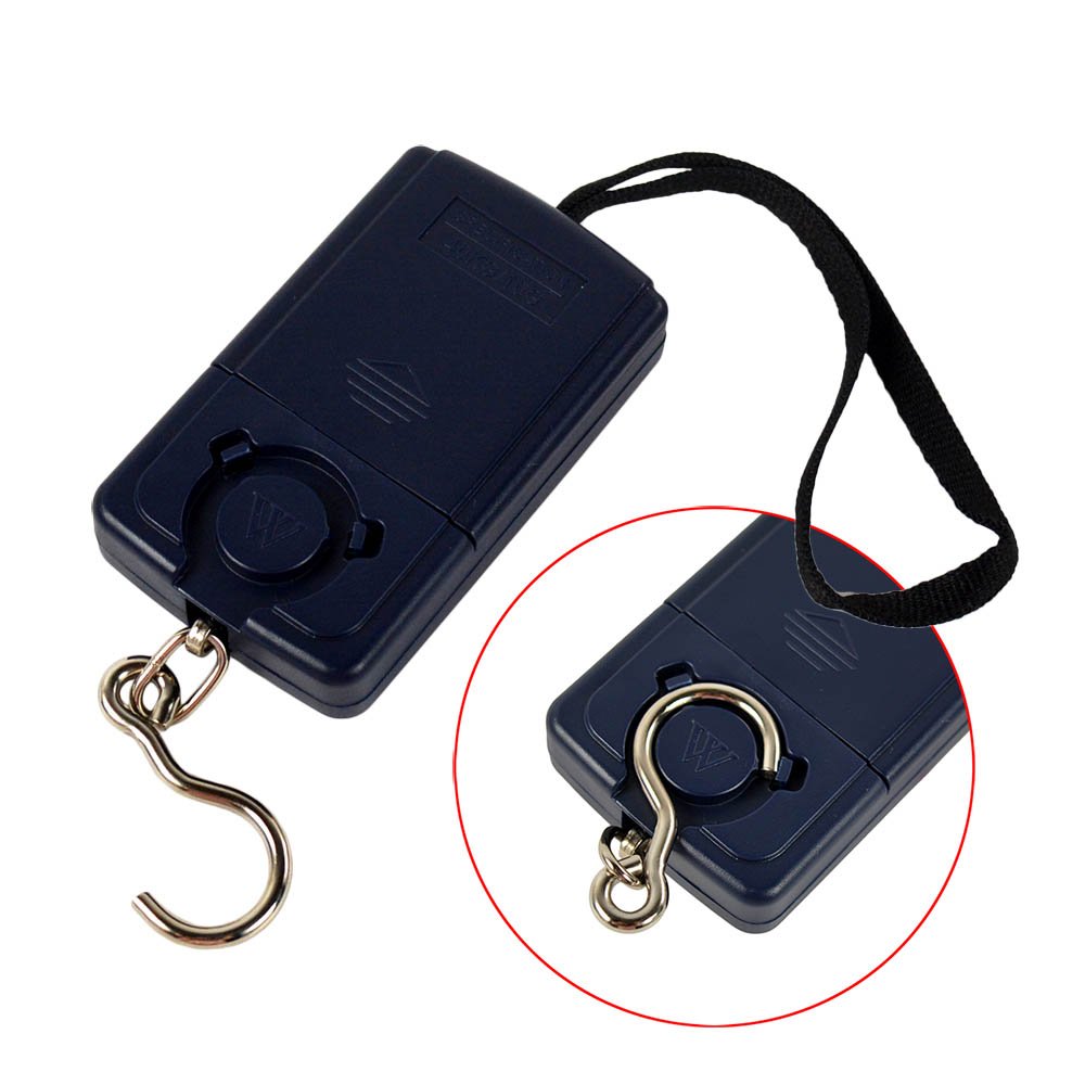 WiseField 88lb/40kg Hanging Scale Luggage Digital Backlight Fishing Pocket Weight, Dark Blue