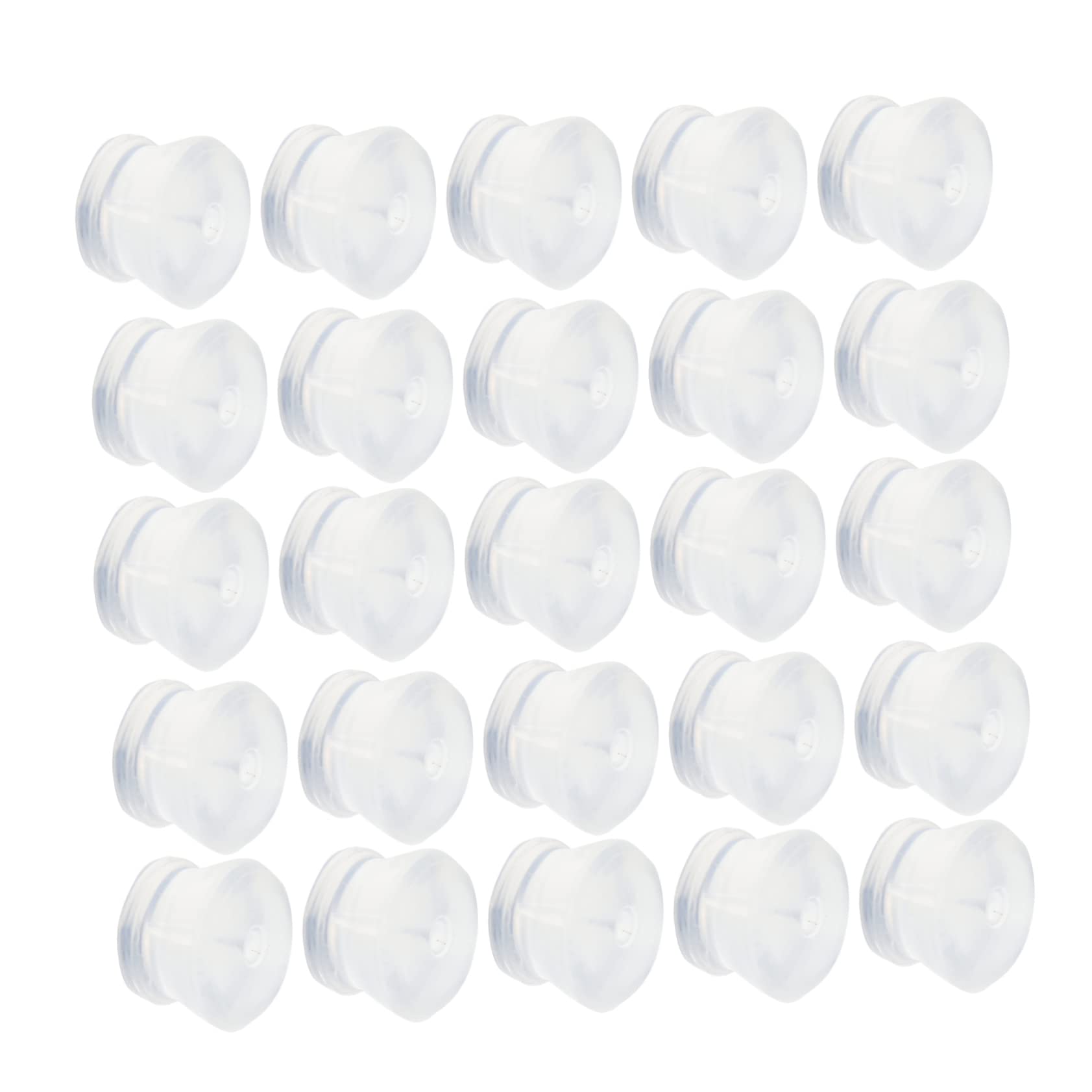TEHAUX 100pcs Earplugs DIY Earrings Earring Accessories Handmade Earrings Clear Clutch Bag Dangle Earrings Soft Earring Backs Earrings Making Accessories DIY Earring Plugs Hamburger Nut