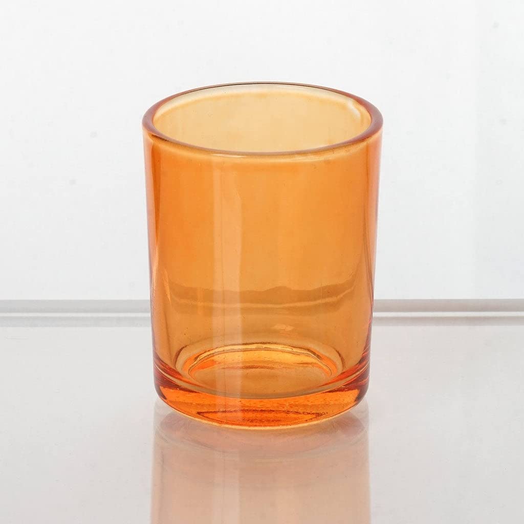 TABLECLOTHSFACTORY Amber Votive Candle Holders-12/pk