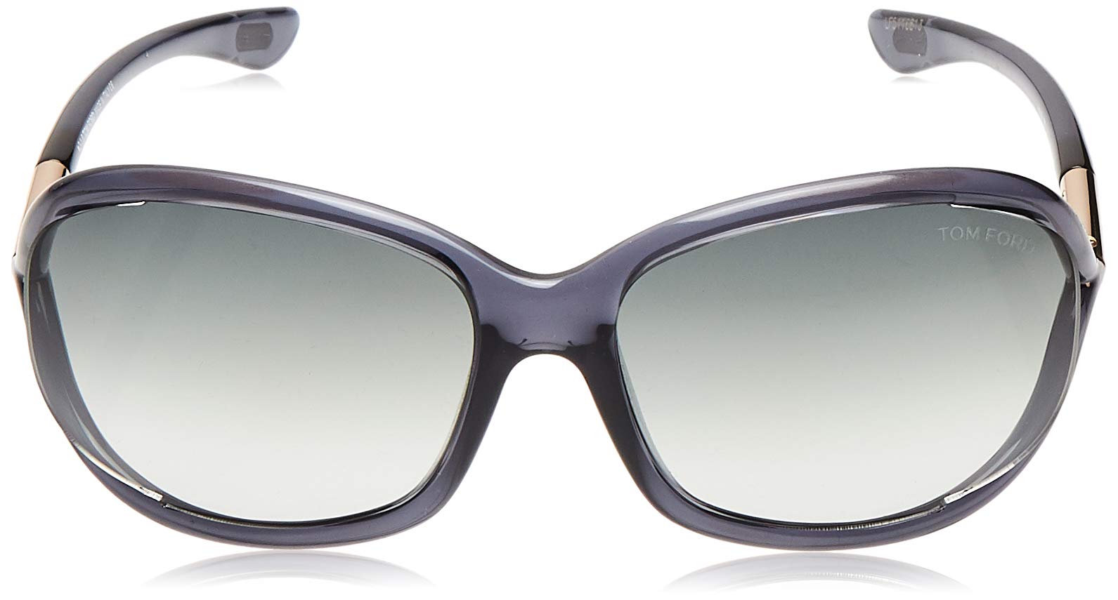 Tom Ford Women's FT0008 Sunglasses, Transparent Dark Grey