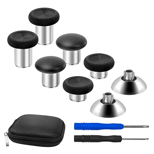 TOMSIN 8 in 1 Magnetic Replacement Thumbsticks Metal Joysticks & T8 Cross Screwdrivers Repair Kit fo Xbox One Wireless Controller
