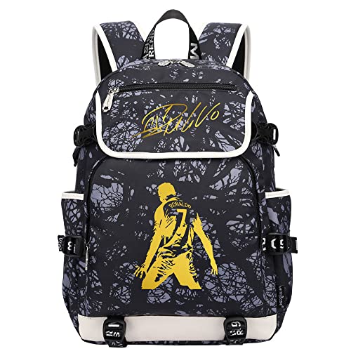 Soccer Player C-Ronaldo Individualized Laptop Outdoor Multifunction Backpack Travel Daypack Fans Bag For Men Women