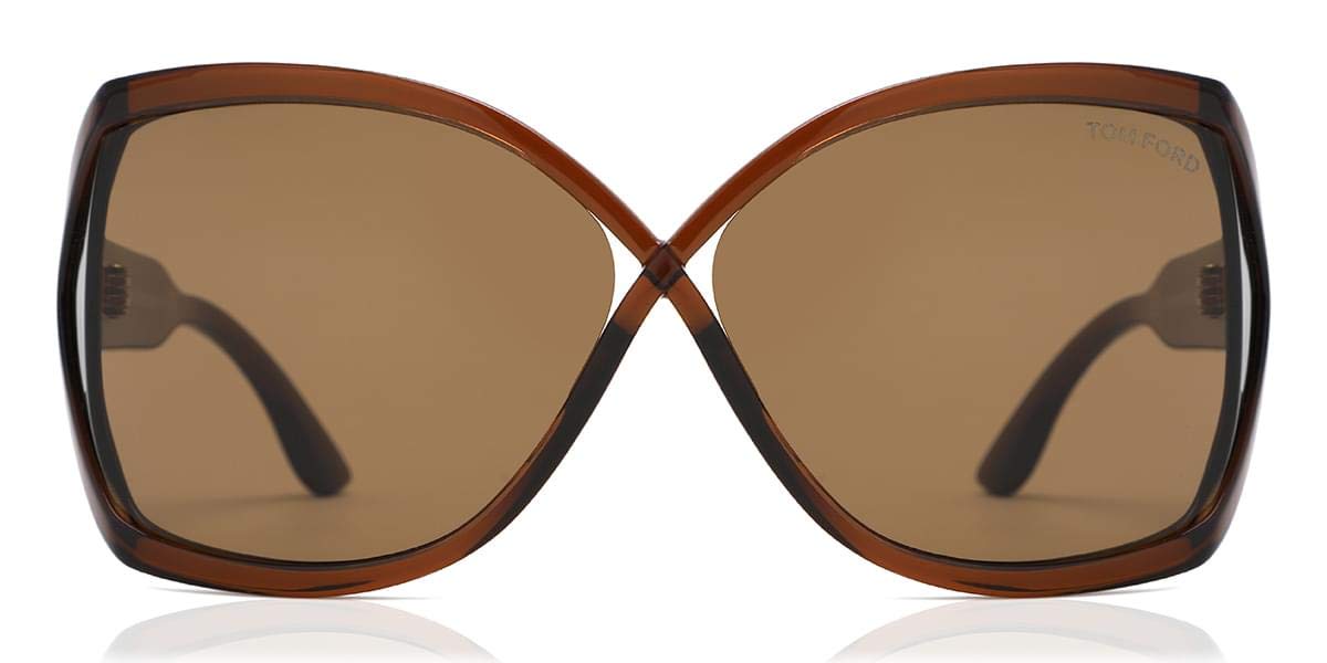 Tom Ford Criss-Cross Sunglasses TF427 Julianne 48J Transparent Brown 62mm FT0427