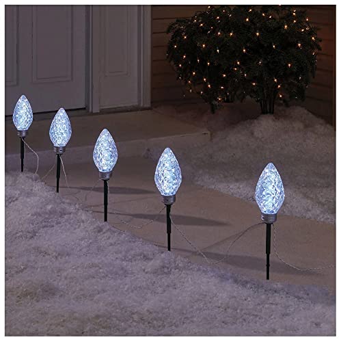 SYLVANIA USED-6 Piece Color Changing Multi-function LED Pathway Markers 10FT Lighted Length