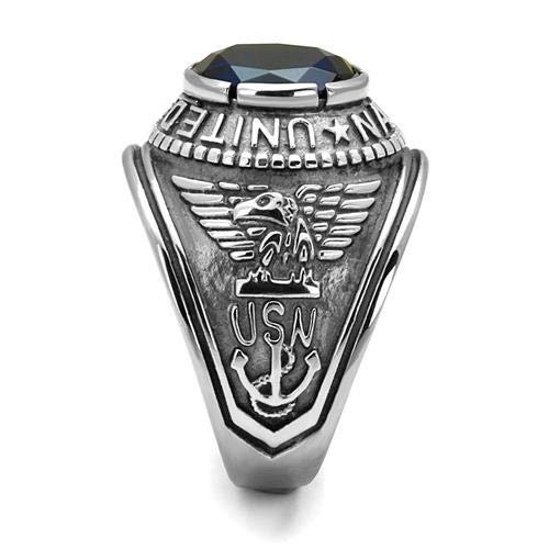 YVO Customizable Navy Ring - Free Engraving Included - Size 10