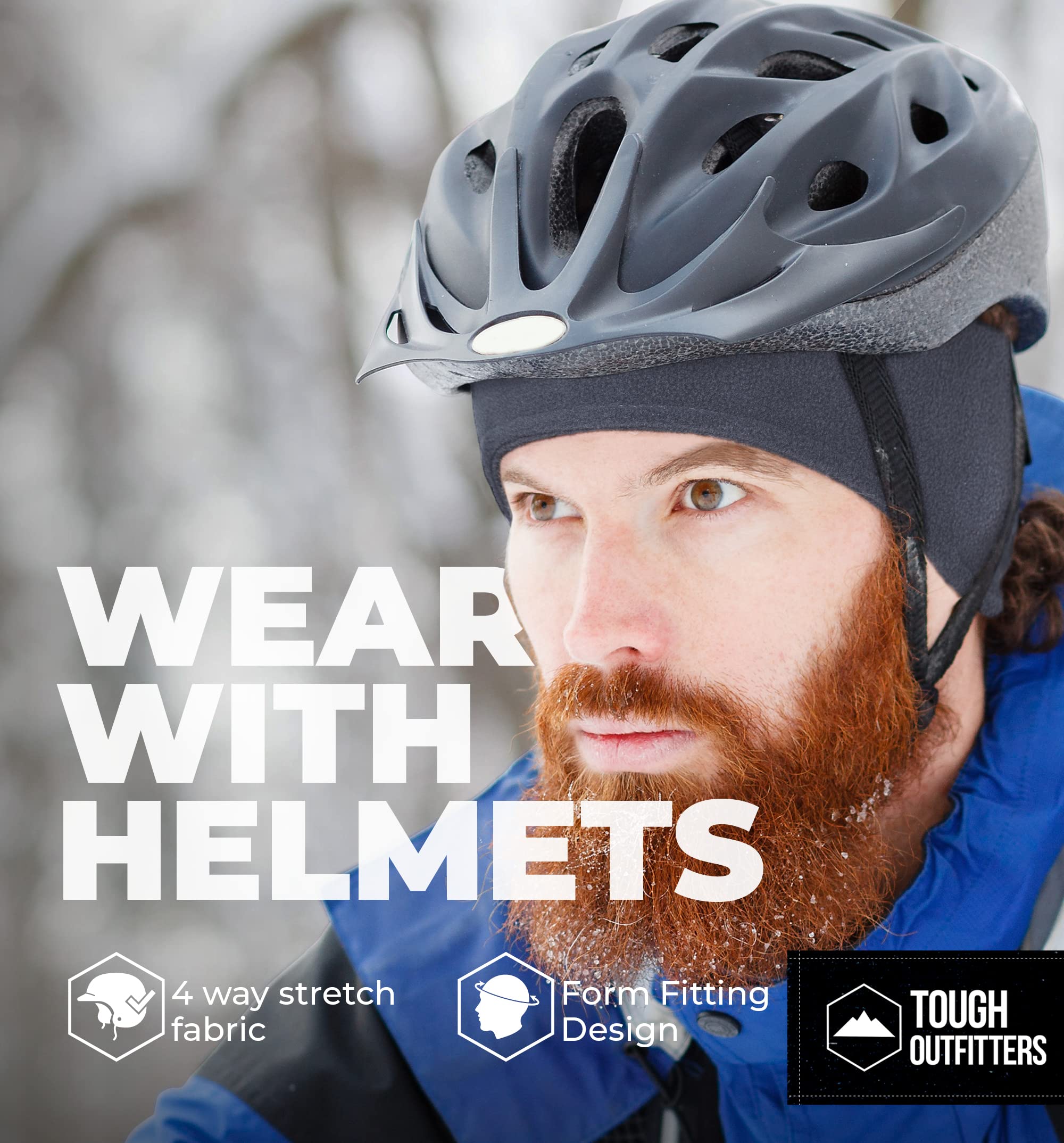 Tough Headwear Ear Warmer Headband - Ear Muffs - Running Winter Headband, Fleece Headband for Men & Women for Cold Weather