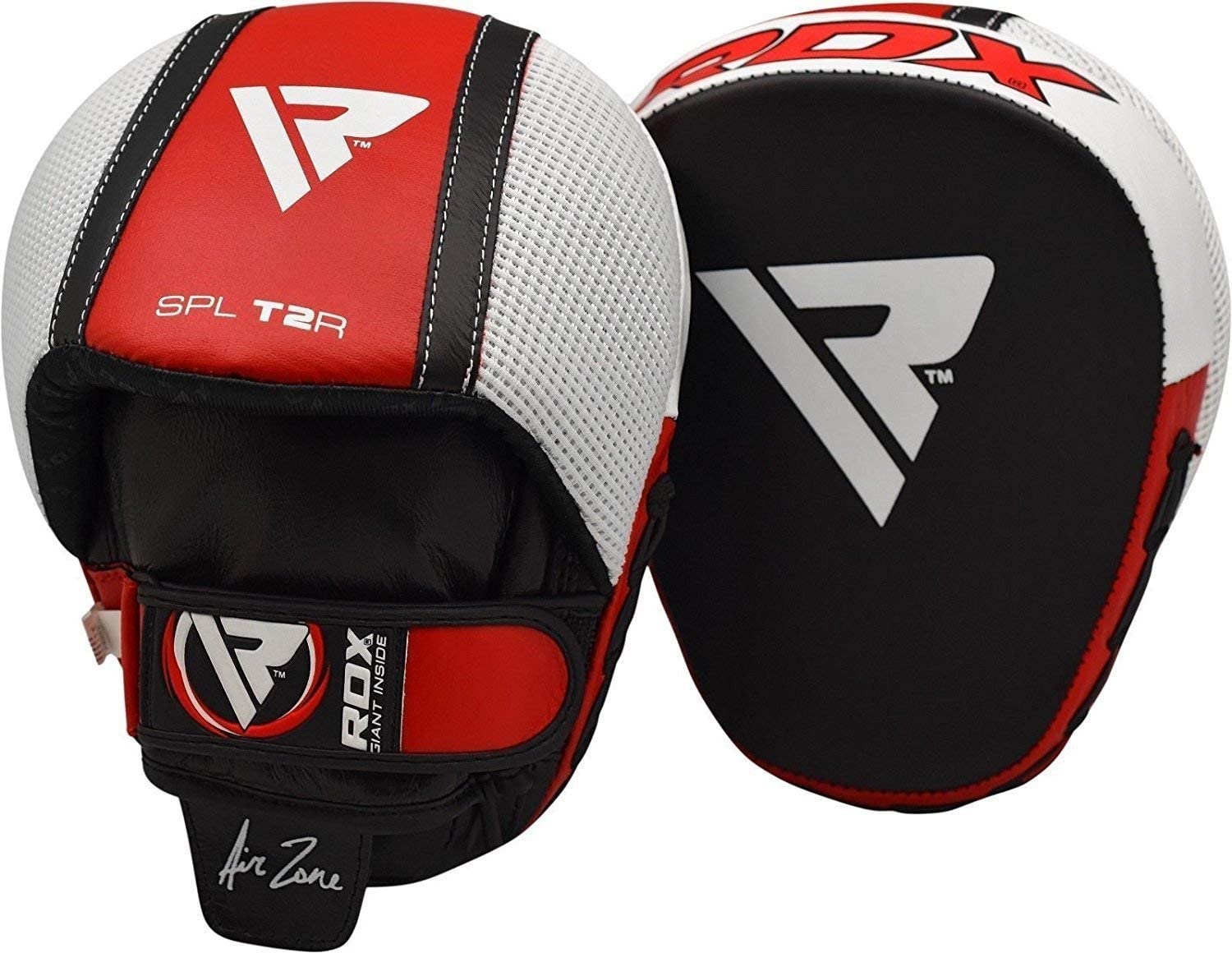 RDX Smartie Pads MMA Boxing Punch Target Focus Training Punching Mitts Hook & Jab Thai Strike Kick Shield, Standard, Red/Black