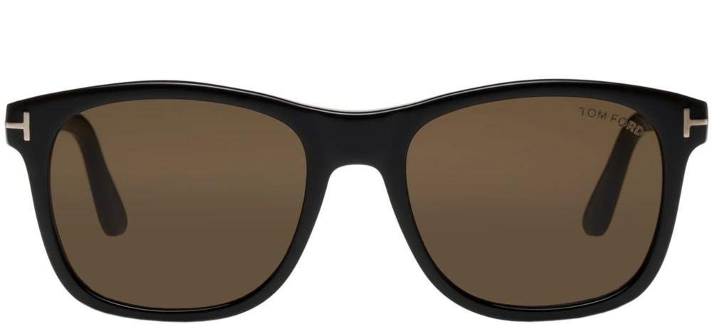 Tom Ford FT0595 01J Shiny Black Eric Square Sunglasses Lens Category 3 Size 55m