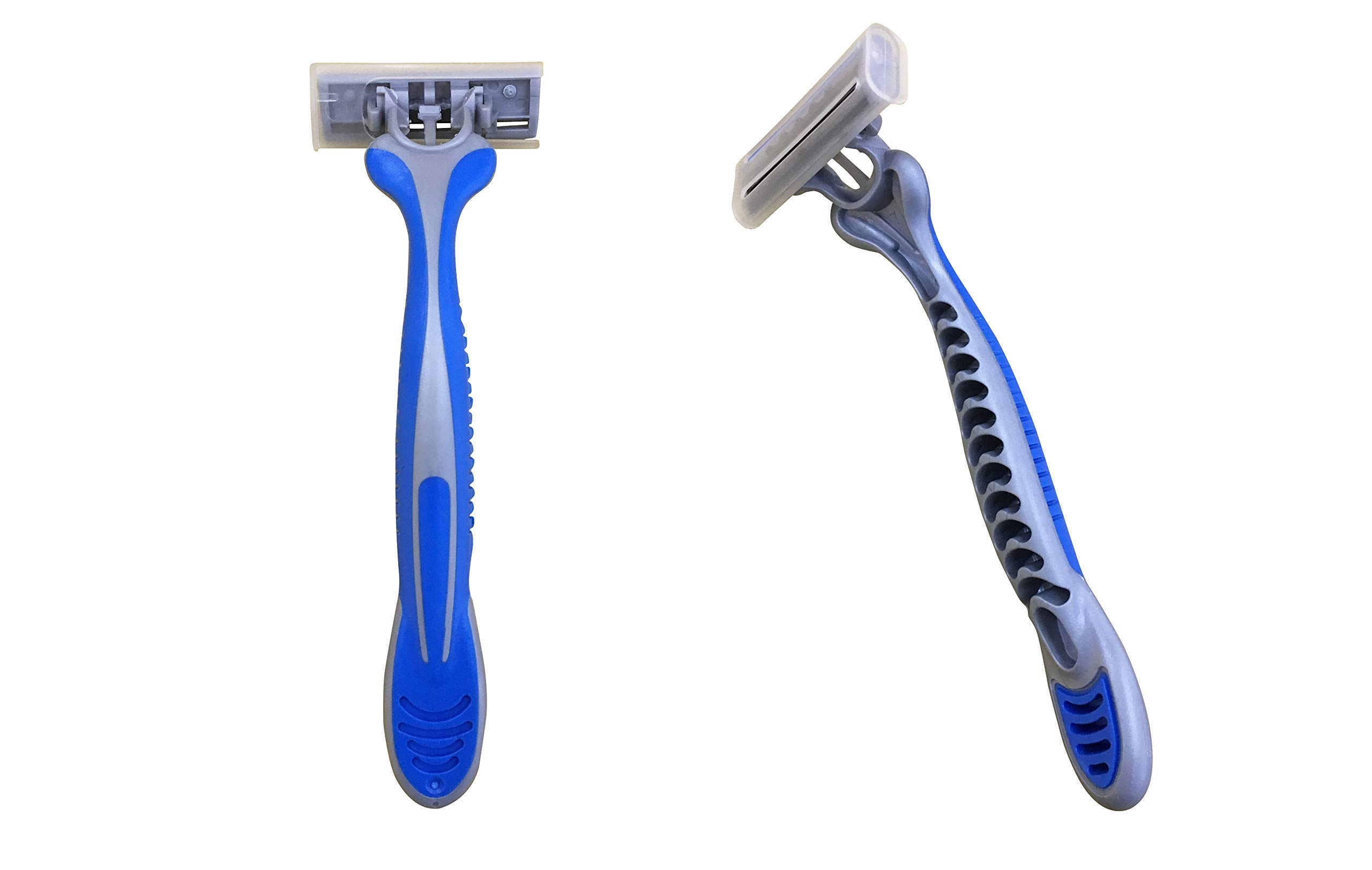 US Shave - 100 Triple Blade Shaving Razors - Wholesale Box of 100 Disposable Razors - 3 Stainless Steel Blades w/Teflon Coating - Pivoting Head - Aloe Strip