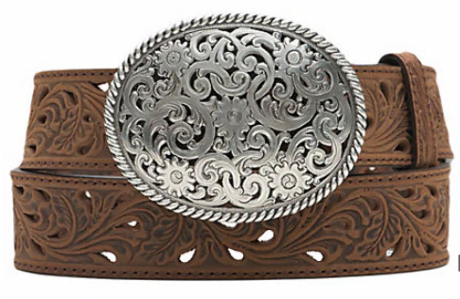 Tony Lama Women's Filigree Trophy, Bark, 38