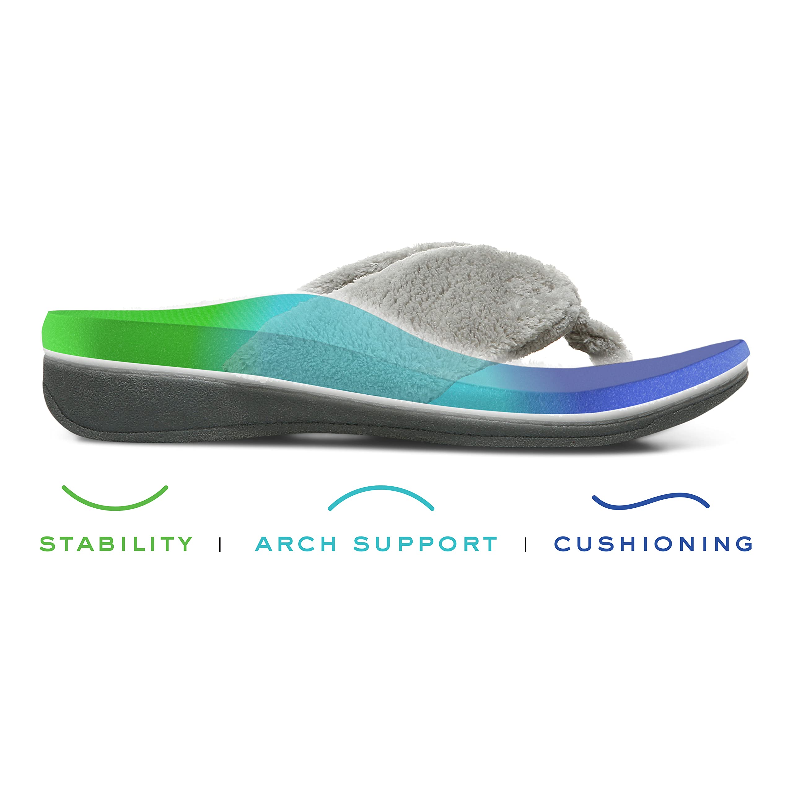 Vionic GRACIE0515M Gracie Light Grey Terry 5 M