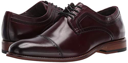 Stacy Adams Men's Dickinson Cap Toe Oxford, Burgundy, 9.5 M US