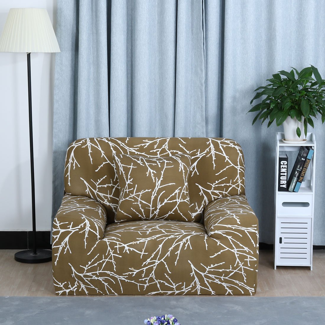 uxcell Printed Sofa Cover Stretch Couch Covers Elastic Universal Furniture Slipcovers, Small