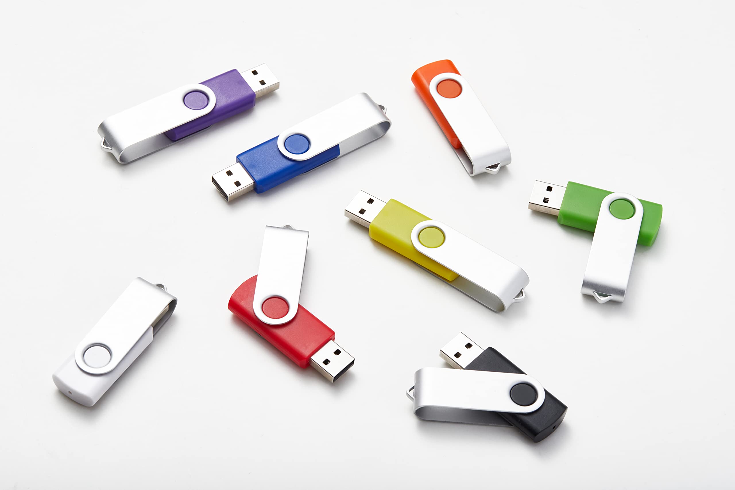 Wholesale/Lot/Bulk - ( 10 Pack ) USB 2.0 Flash Memory Stick Pen Drives U Disk Thumb Jump Pen Drive【 Random 5 Colors】【Ships from USA】 (256 MB)