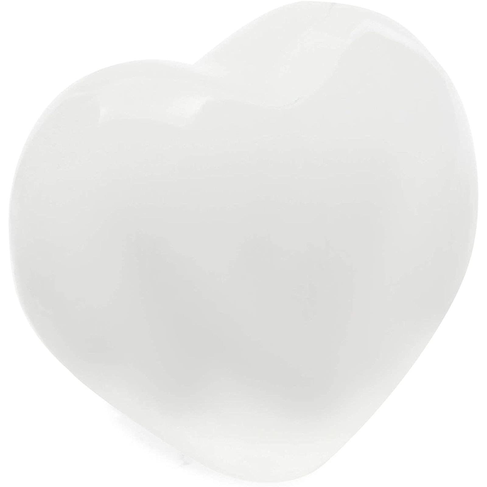 WellBrite Healing Crystals, Selenite Hearts (2 x 2.75 Inches, 2 Pack)