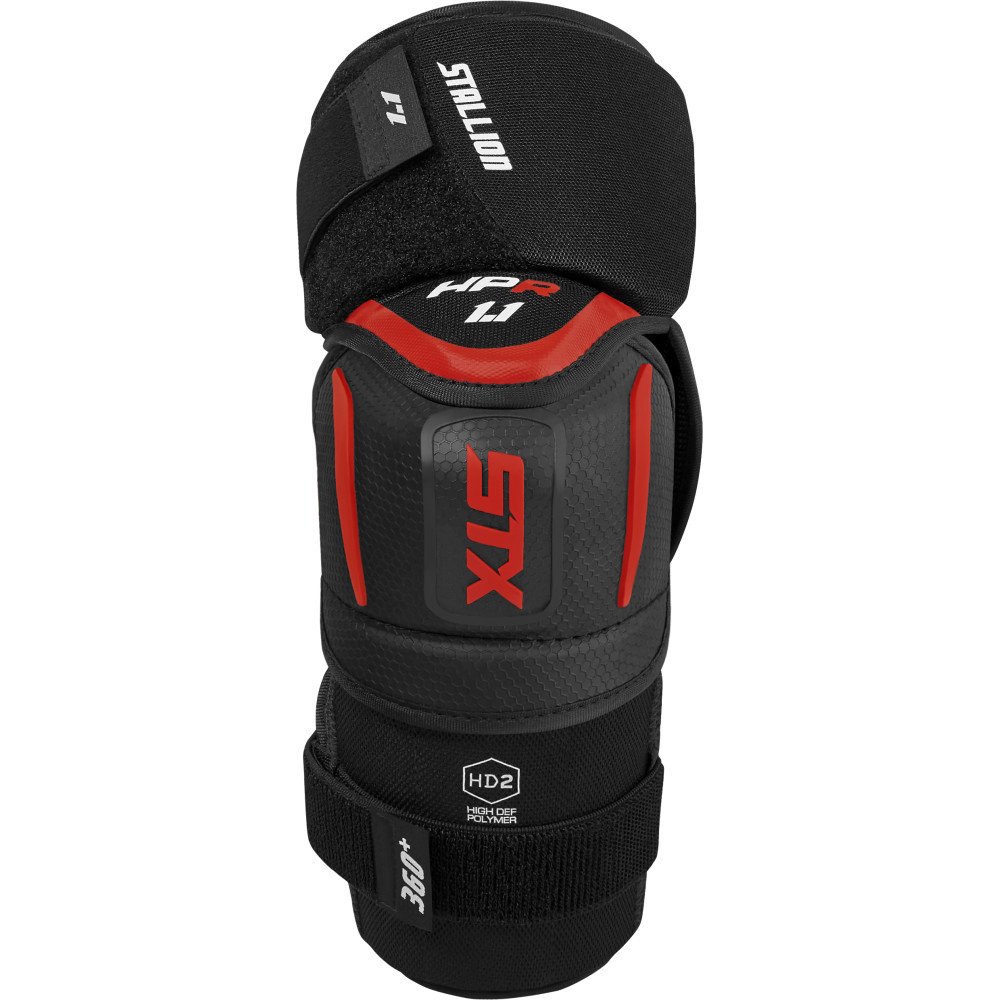 STX Ice Hockey Stallion HPR 1.1 Senior Elbow Pad, Black/Red, Small