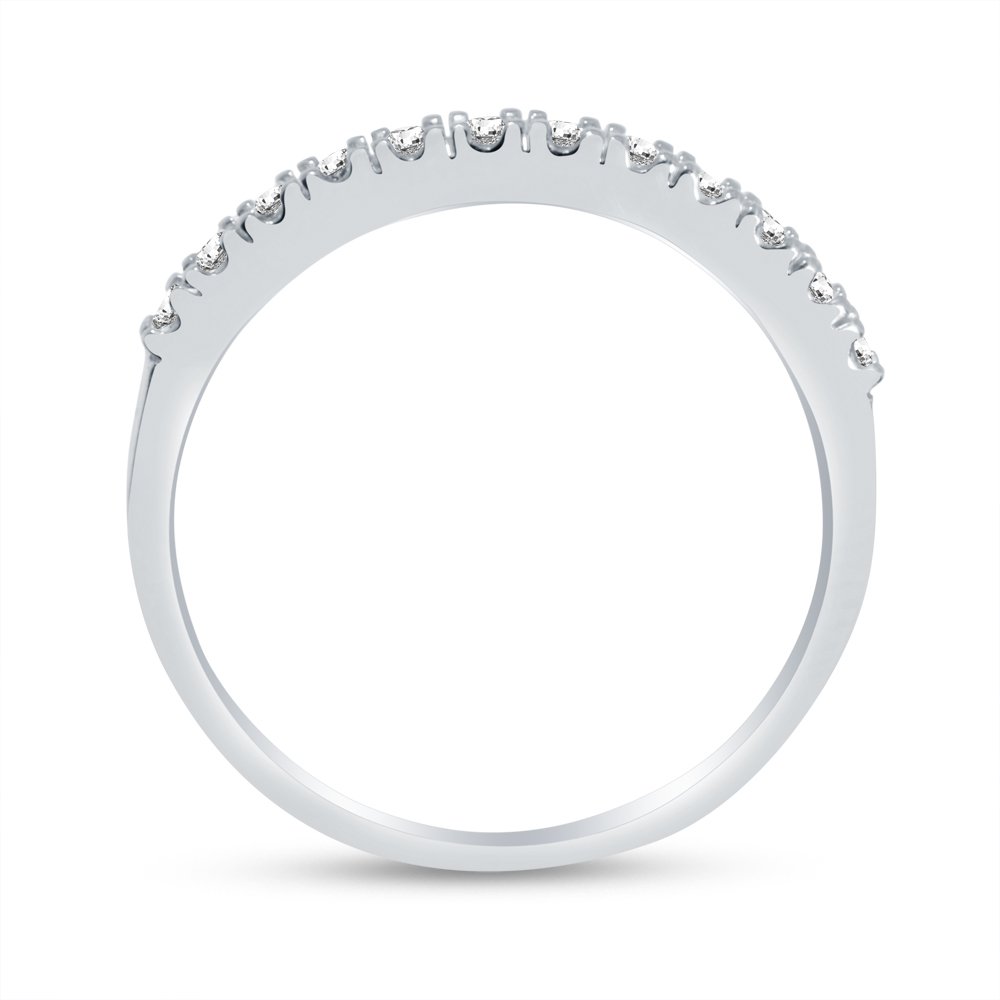 Sonia Jewels Size - 5-14k White Gold Round Wide 3 Row Pave Set Bridal Engagement Ring & Wedding Band CZ Cubic Zirconia (2.50cttw., 1.0ct. Center)