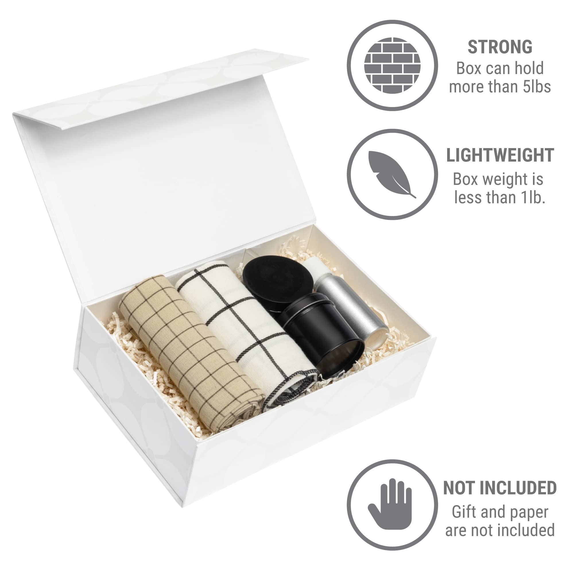 Sorarto Luxury Gift Box with Magnetic Lid 3-Pack | Black Linen Decorative Gift Boxes for Presents, Wedding Gifts, and Keepsakes. 11.5" x 7.5" x 3.5"