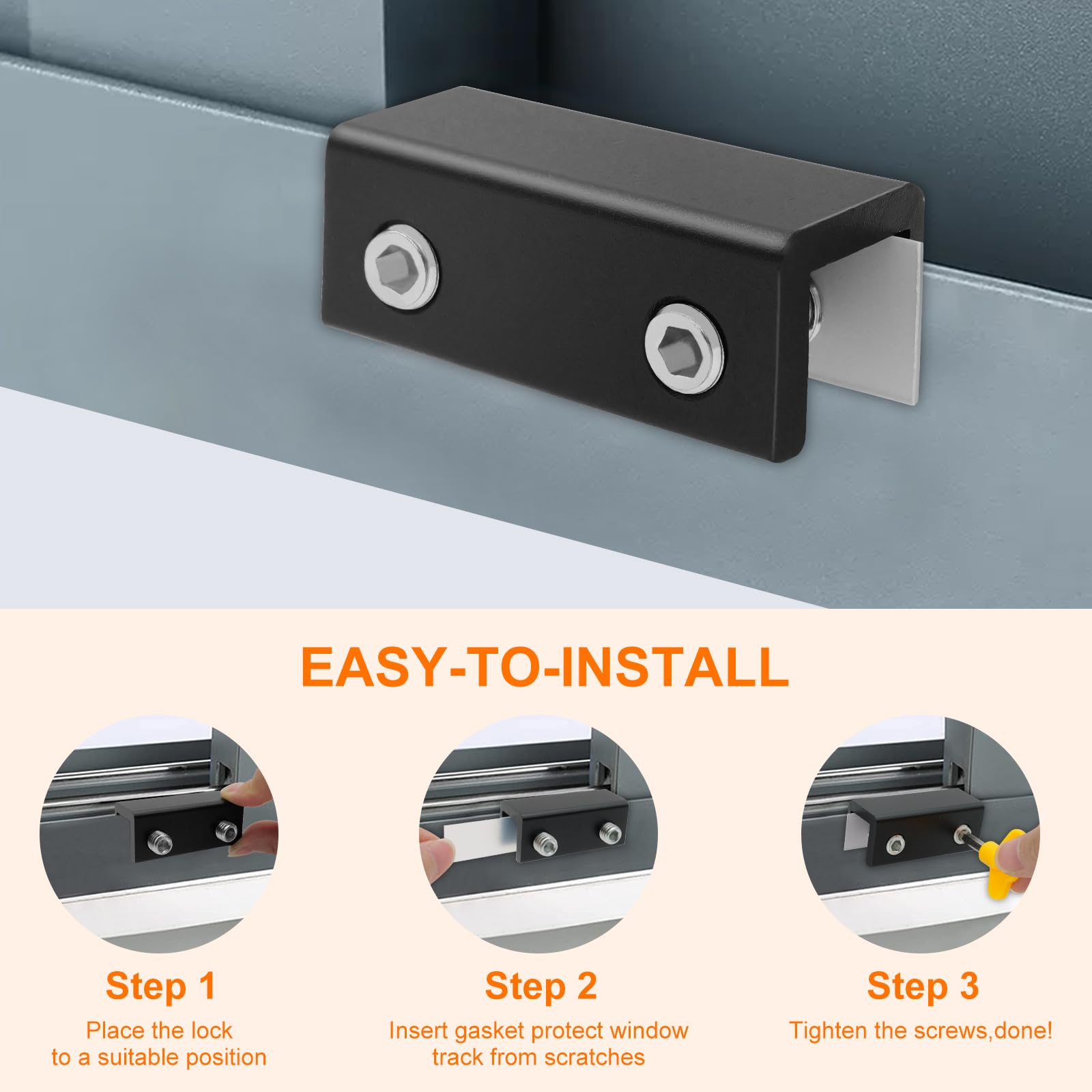 Window Lock Security,4 Sets Sliding Window Locks Child Proof and Sliding Window Lock with Key or Window Safety Locks.