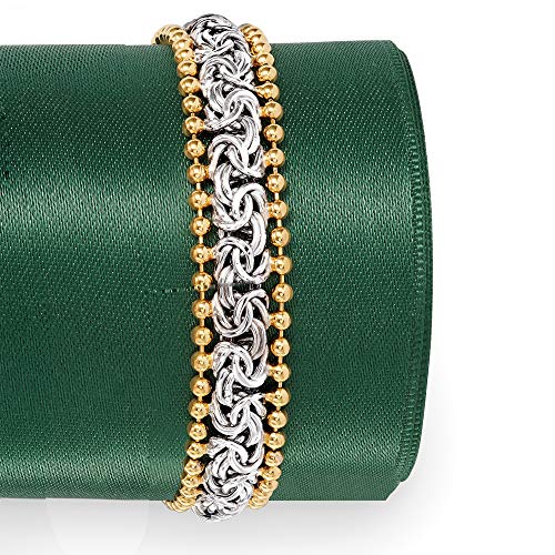 Ross-Simons Byzantine Beaded-Edge Bracelet